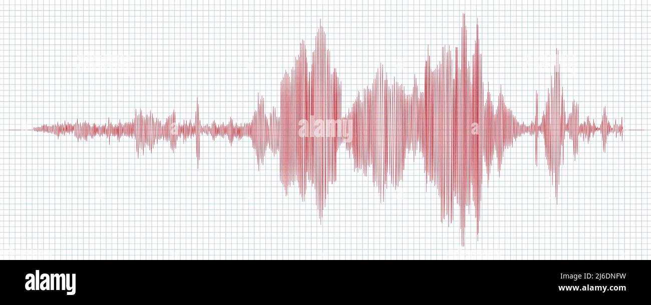 Seismograph measurement or lie detector graph. Seismic measurements ...