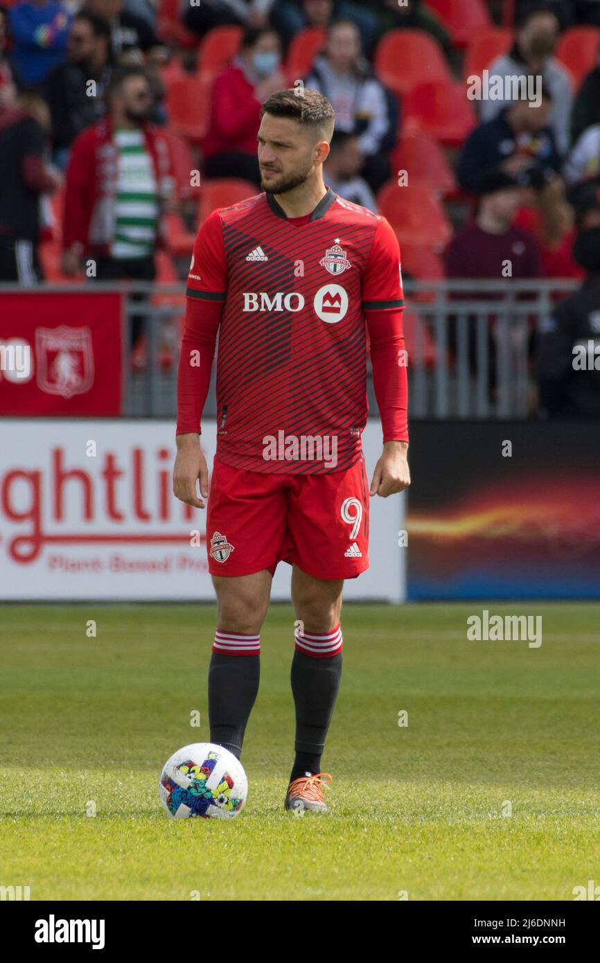 Jesus Jimenez (9) in action during the MLS game between Toronto FC and ...