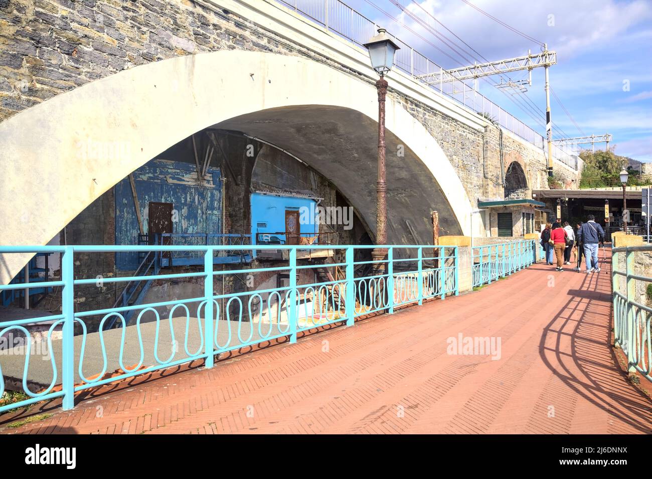 Cabins in a wall under an embankment Stock Photo - Alamy