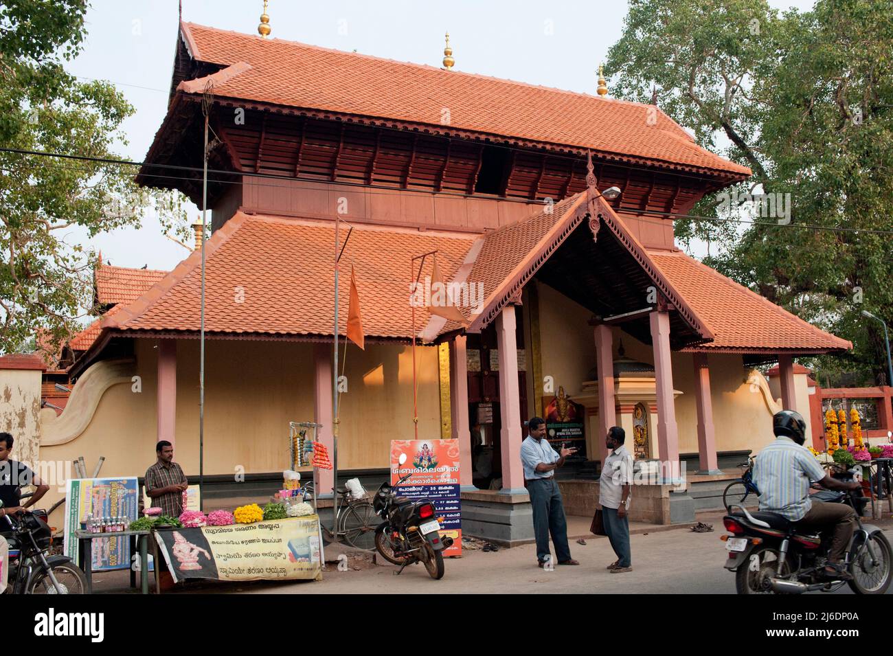 Decorative entrance of Ayyappan Temple at Alappuzha state Kerala India ...