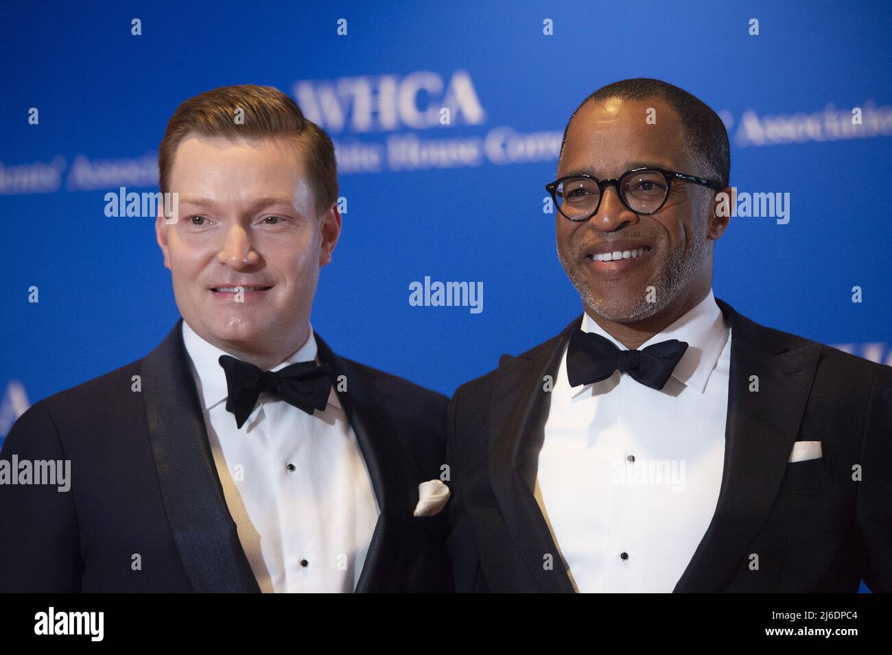 Nick Schmitt and Journalist Jonathan Capehart arrive at the 2022 White House Correspondents ...
