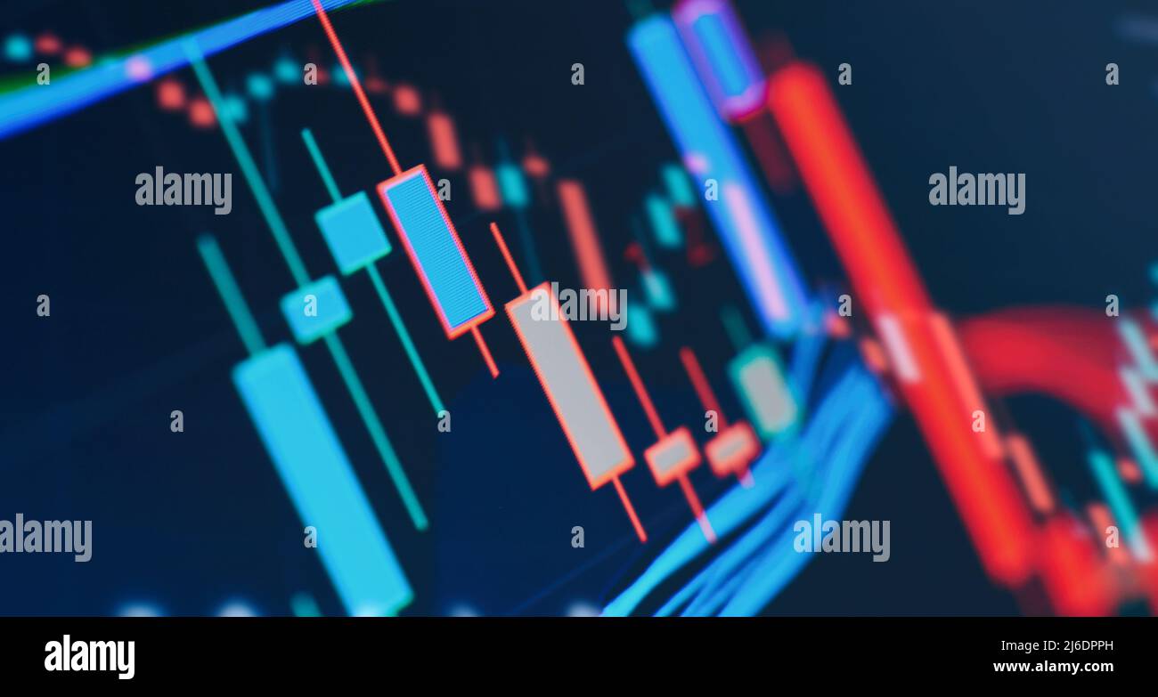 forex trading graph and candlestick chart suitable for financial ...