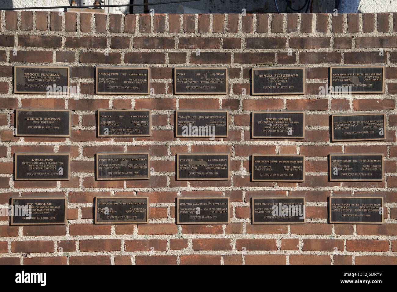 The University of Pennsylvania Relay Carnival Wall of Fame at Franklin ...