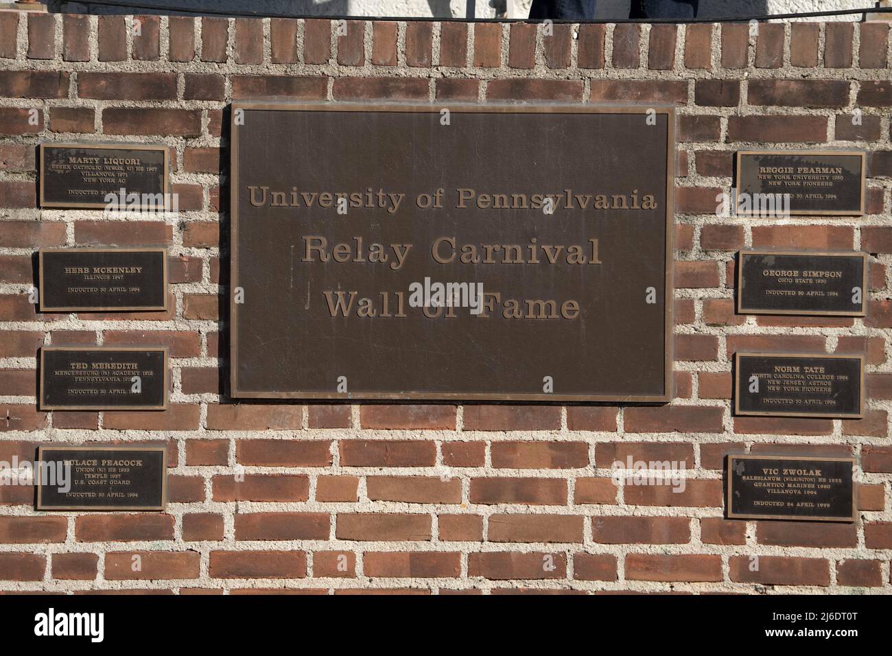 The University of Pennsylvania Relay Carnival Wall of Fame at Franklin ...