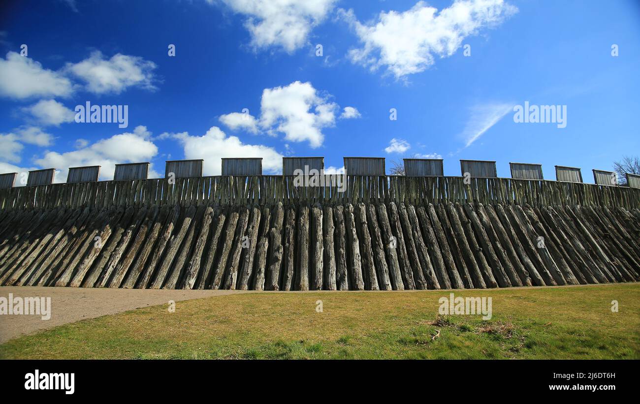 Wooden wall of the castle of Trelleborg in Sweden Stock Photo - Alamy