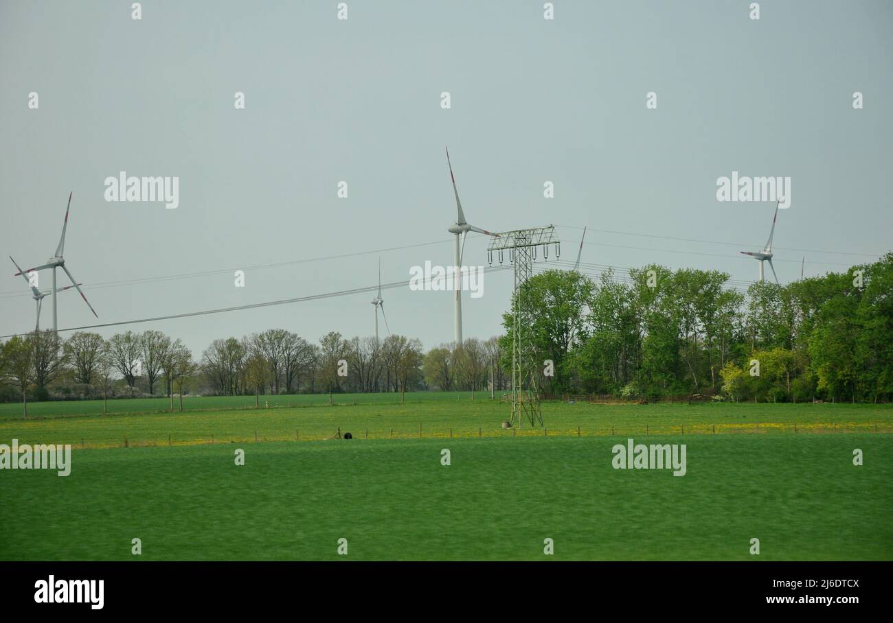 German country/Germany/30 April 2022/.Green eneregy in Germany electric ...