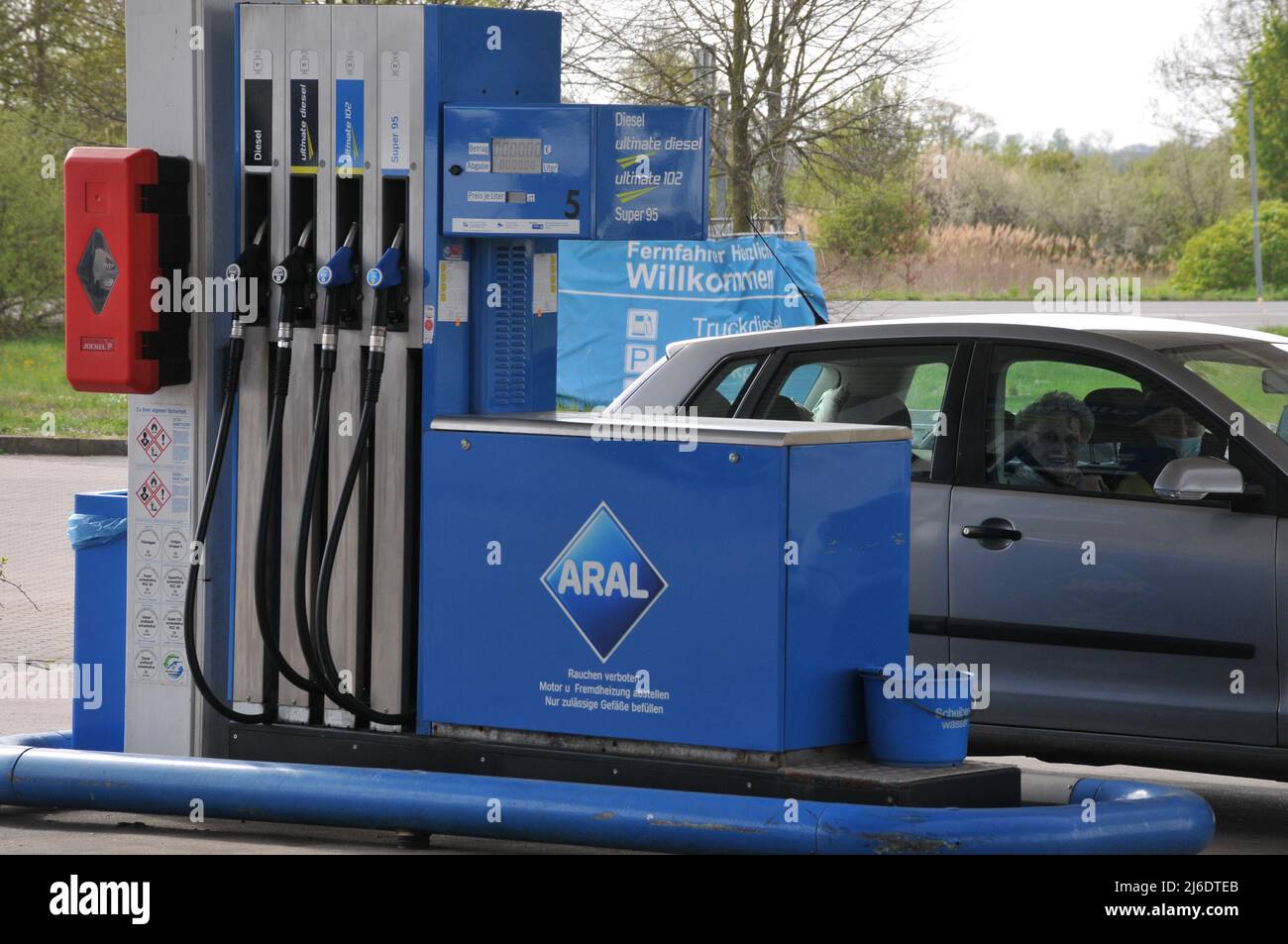 German country/Germany/30 April 2022/.Aaral gasolines station on ...