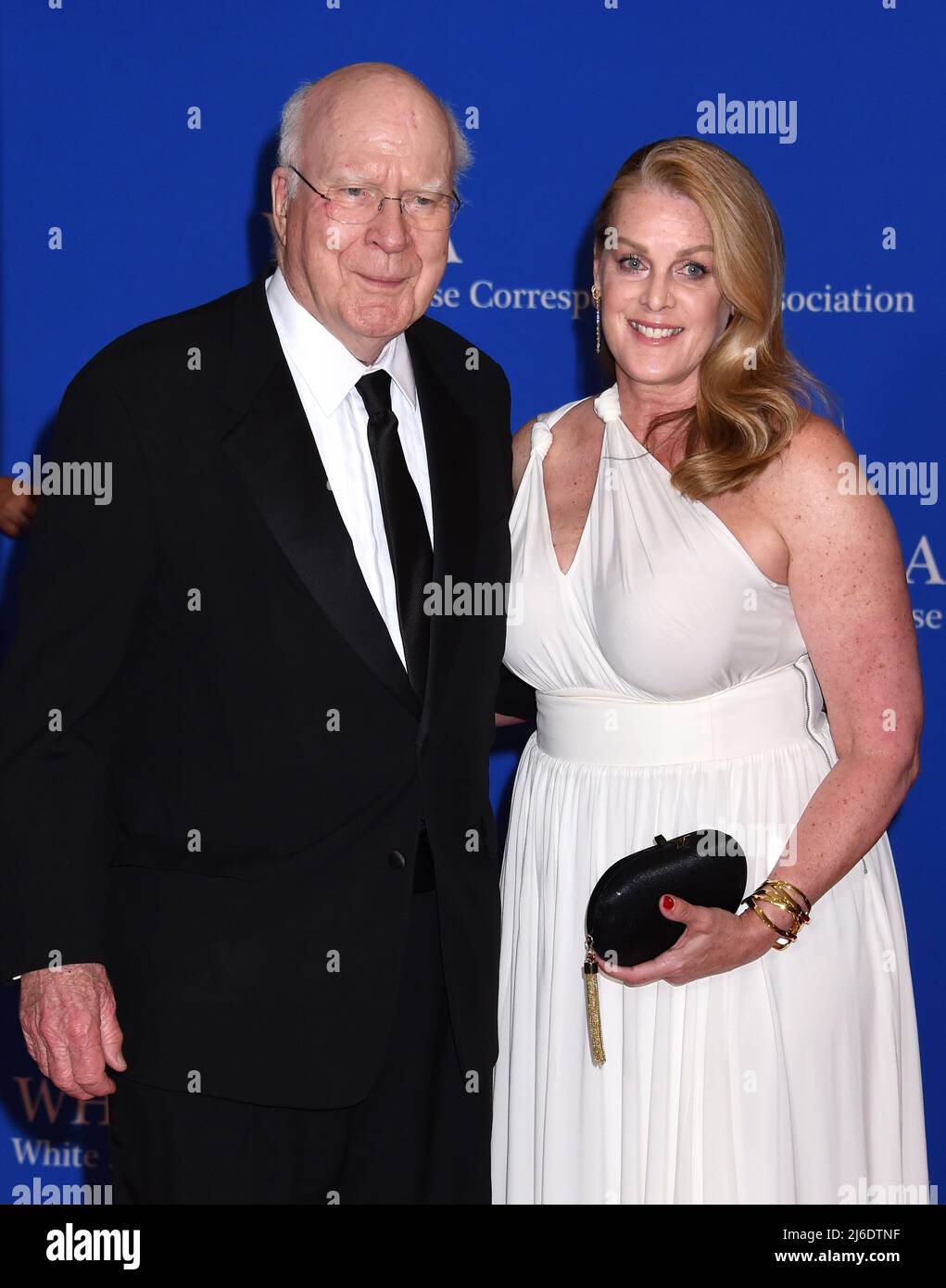 Patrick Leahy and Alicia Jackson arriving at the 2022 White House ...