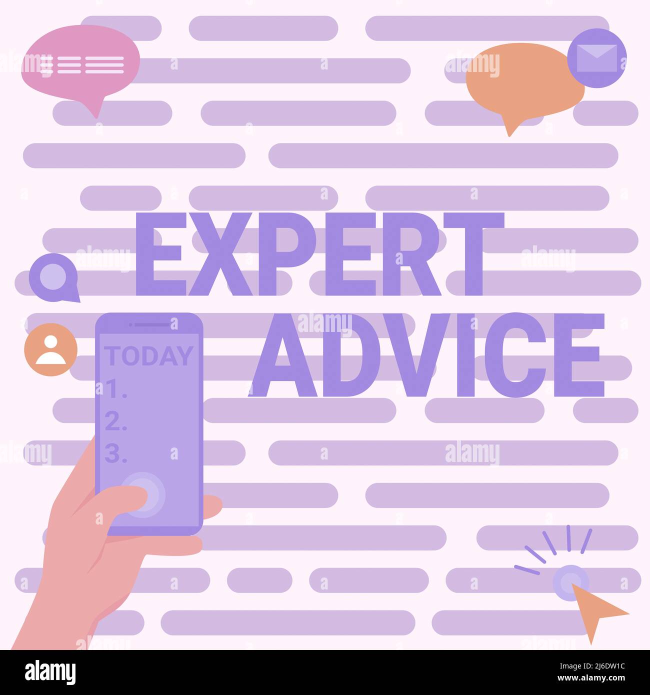 Text caption presenting Expert Advice. Business showcase Sage Good Word ...