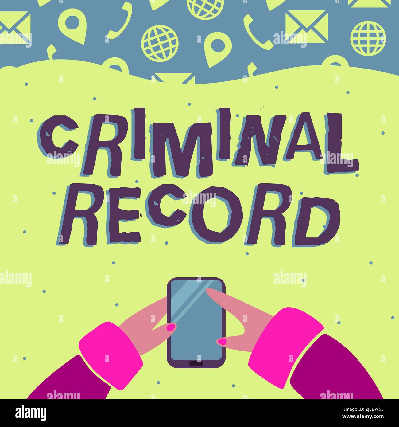 Conceptual display Criminal Record. Word for profile of a person ...