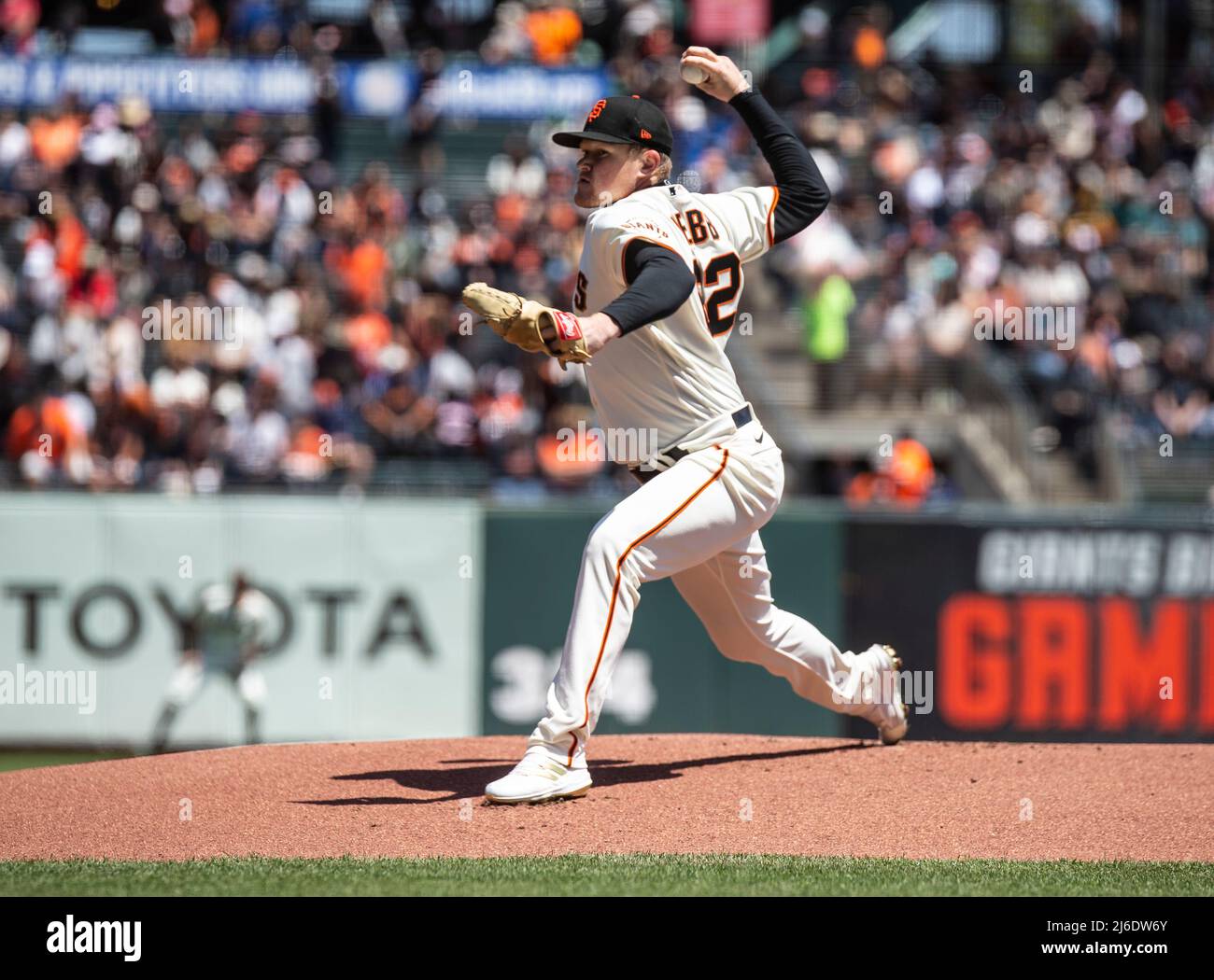 April 30 2022 San Francisco CA, U.S.A. San Francisco starting pitcher ...