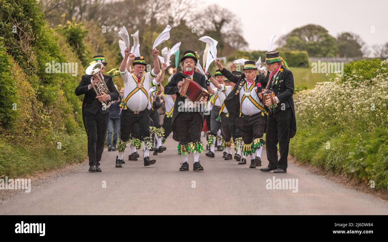 Morris men below the long man of wilmington hi-res stock photography ...