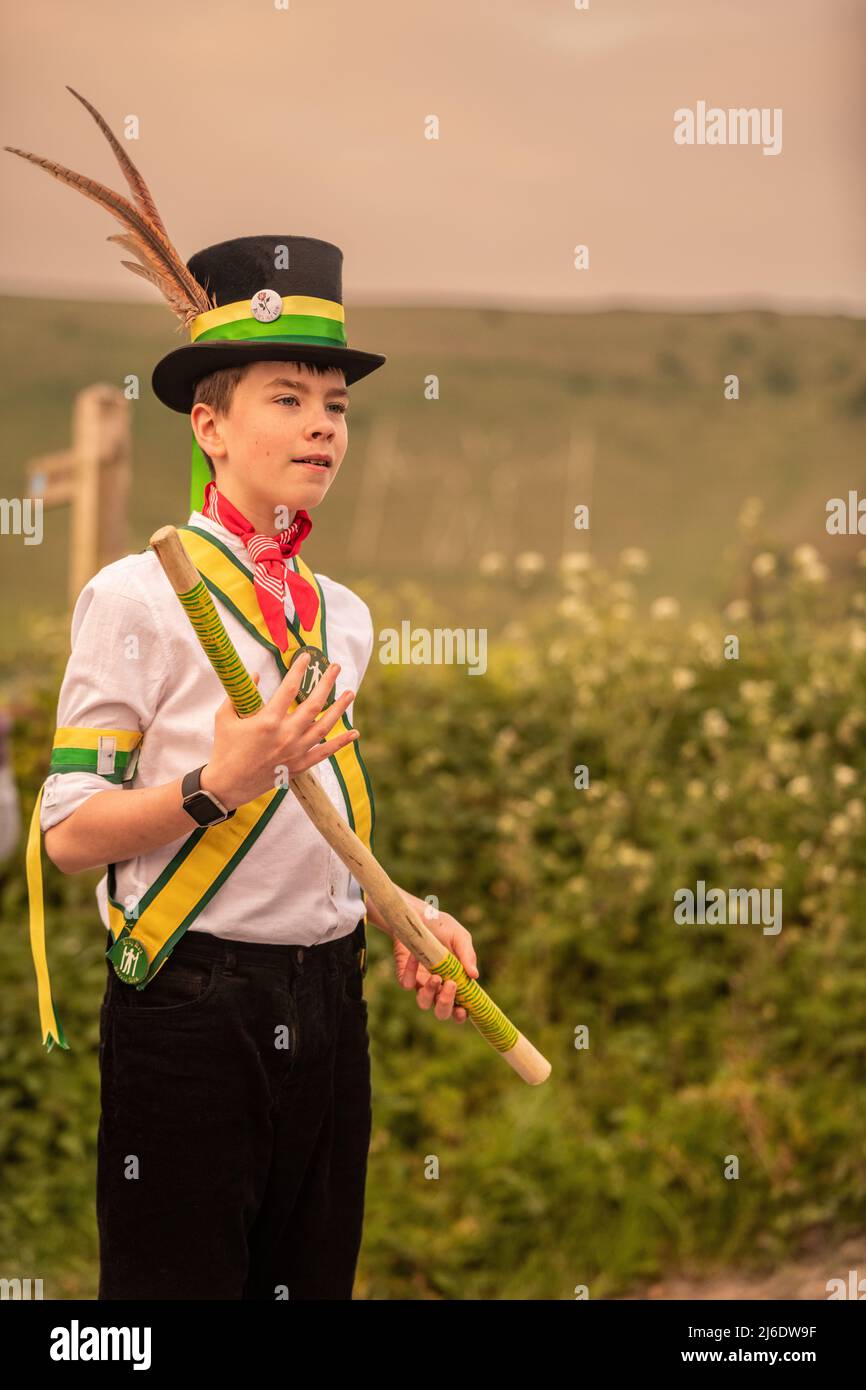 Morris men below the long man of wilmington hi-res stock photography ...