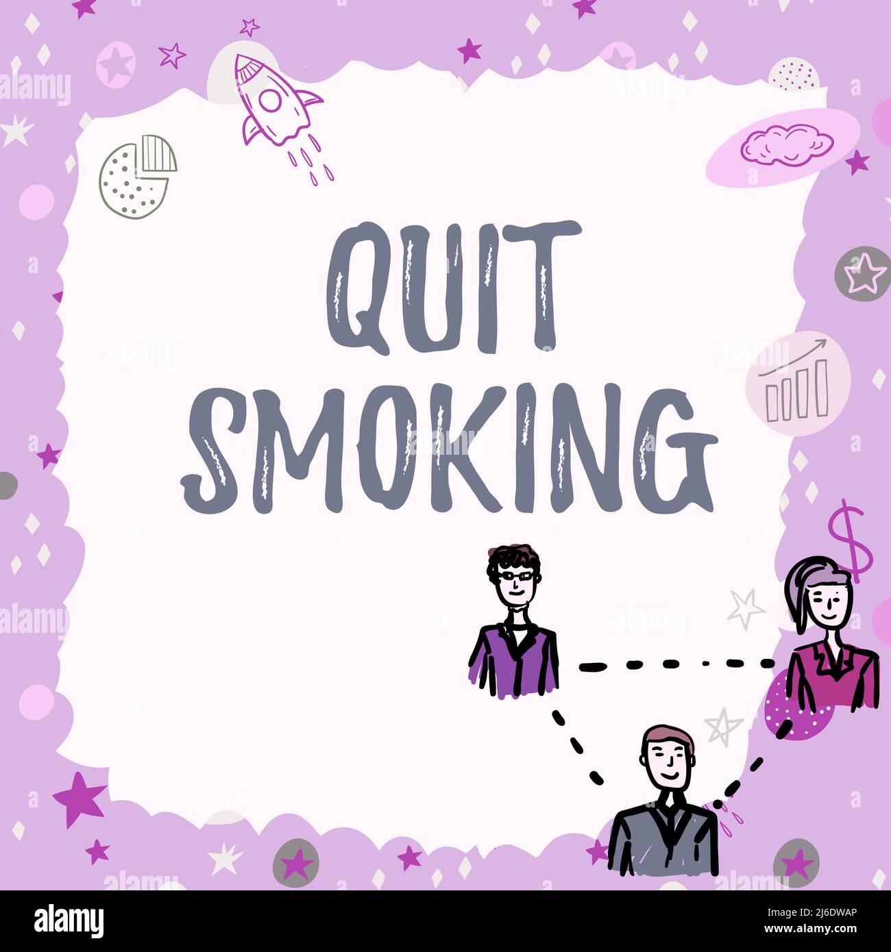 Handwriting text Quit Smoking. Conceptual photo Discontinuing or ...