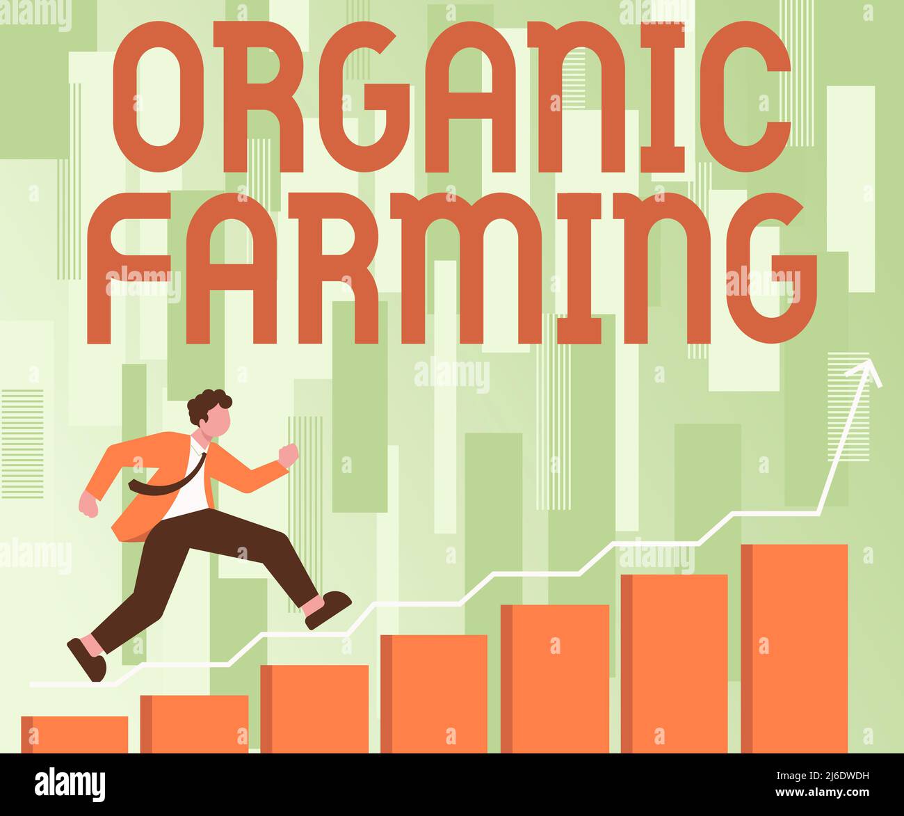 Text showing inspiration Organic Farming. Word for an integrated ...