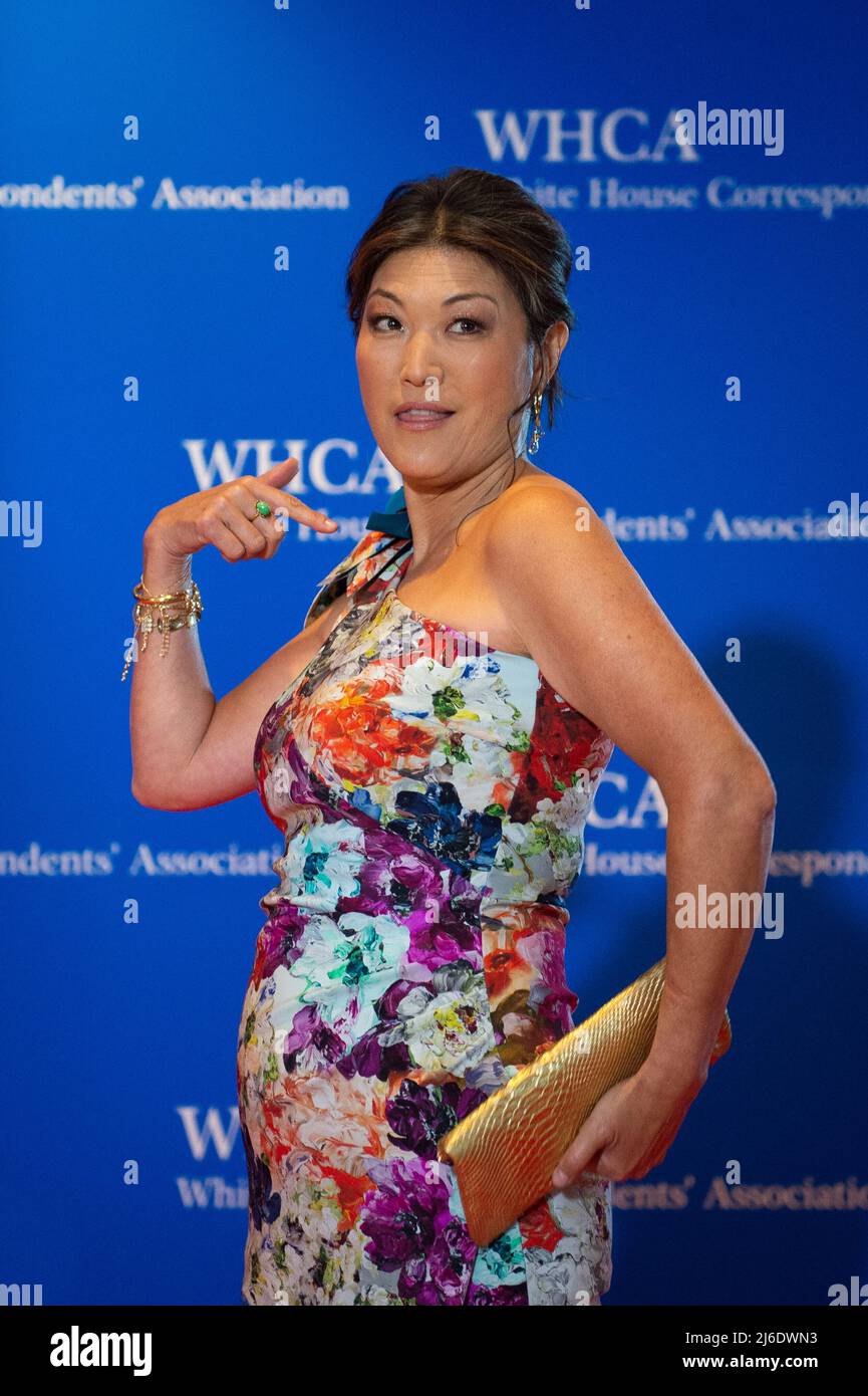 Juju Chang arrives for the 2022 White House Correspondents Association ...