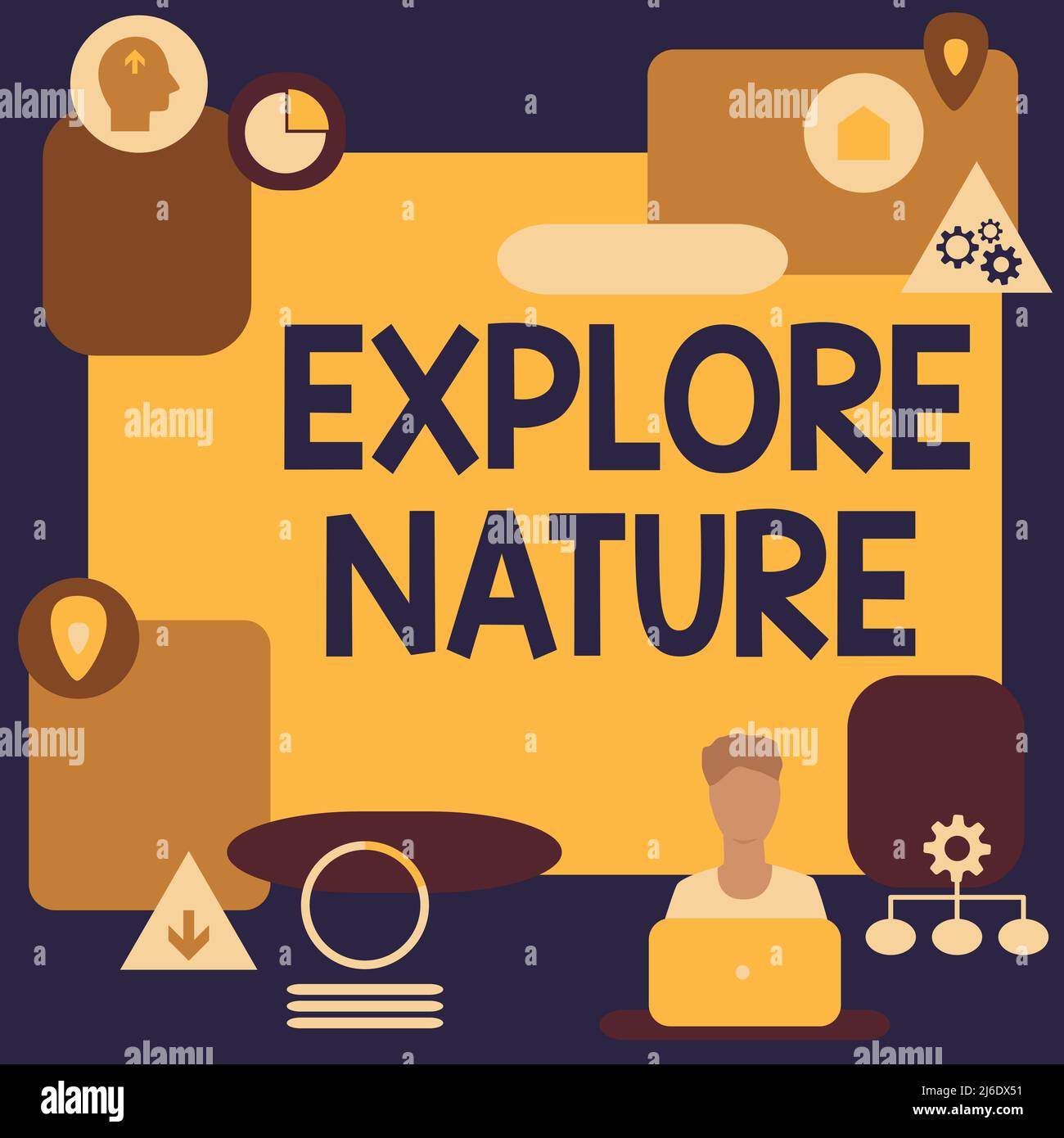 Conceptual display Explore Nature. Concept meaning Reserve Campsite ...