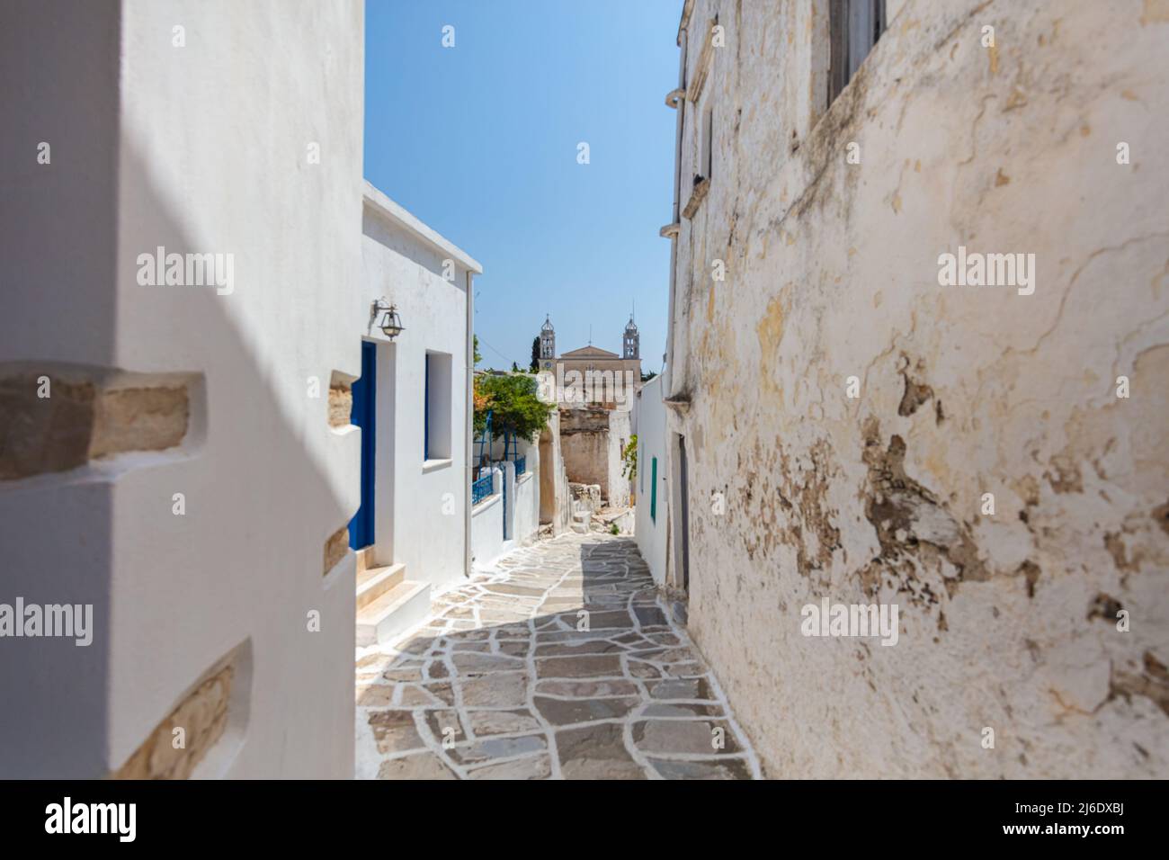Paros, Greece - August 3, 2021: For the islands of the Cyclades ...