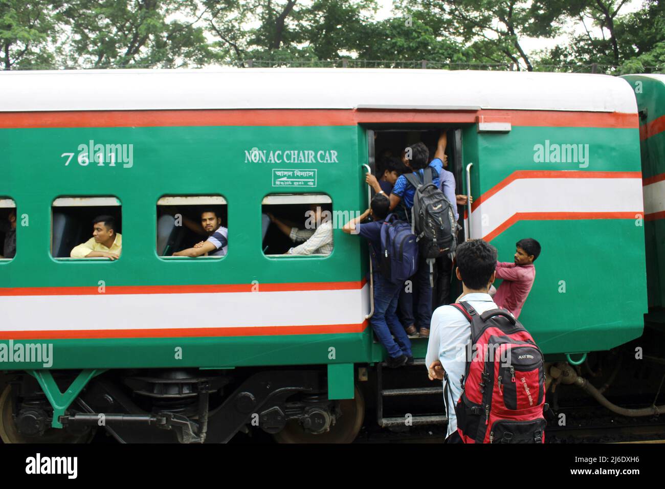 People are moving inside Kamalapur Railway Station and Dhaka Airport ...