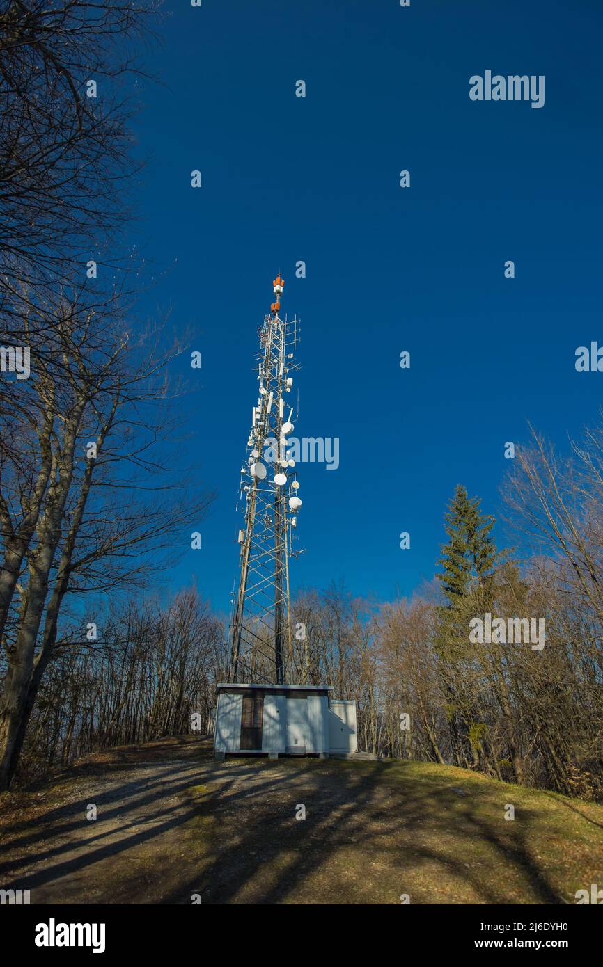 Communications tower on a hill hi-res stock photography and images - Alamy