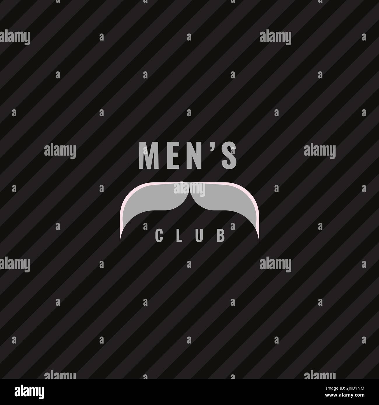 Mens club logo with black hipster moustache Stock Vector Image & Art ...