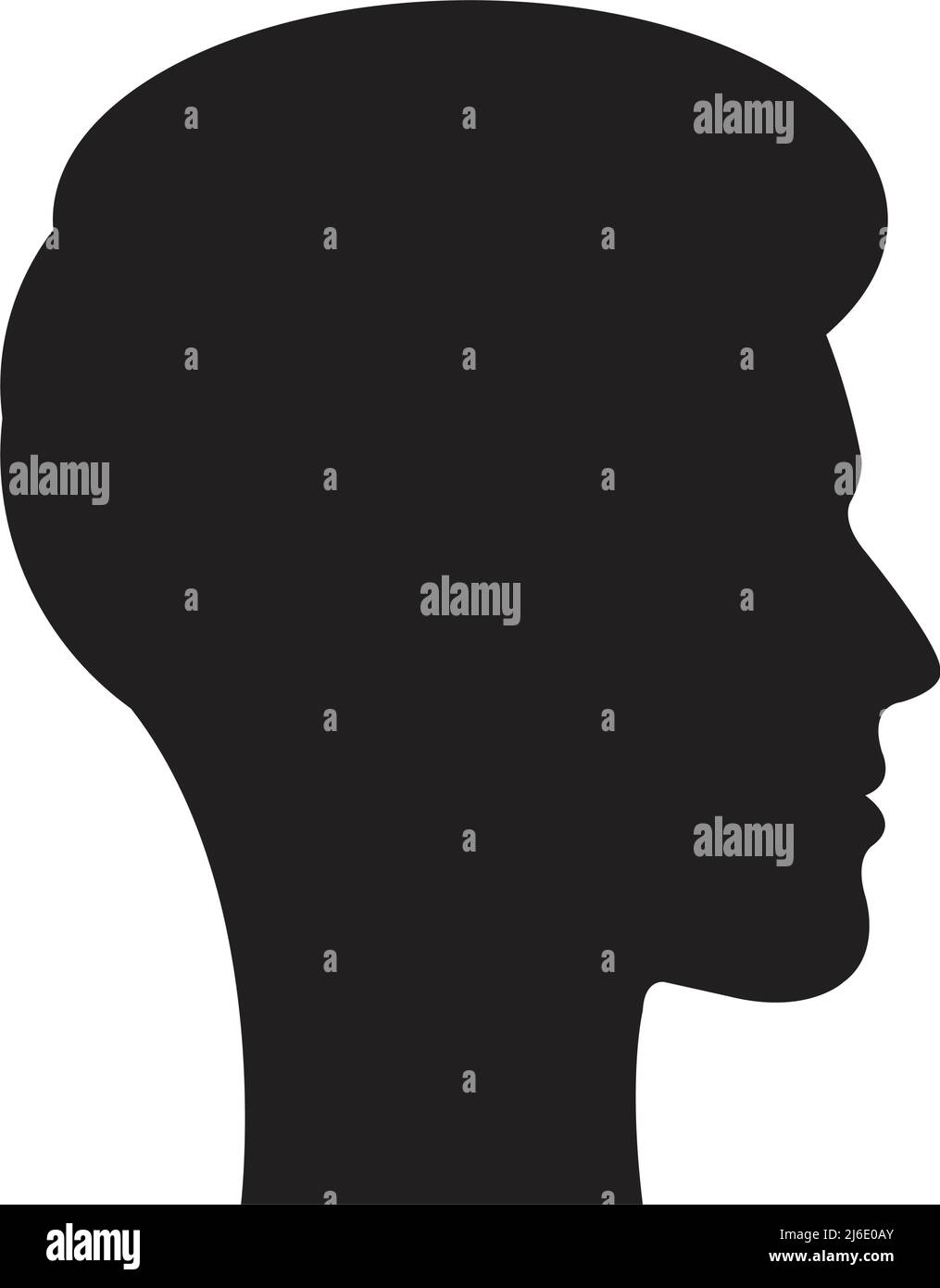 Silhouette Man Face Vector