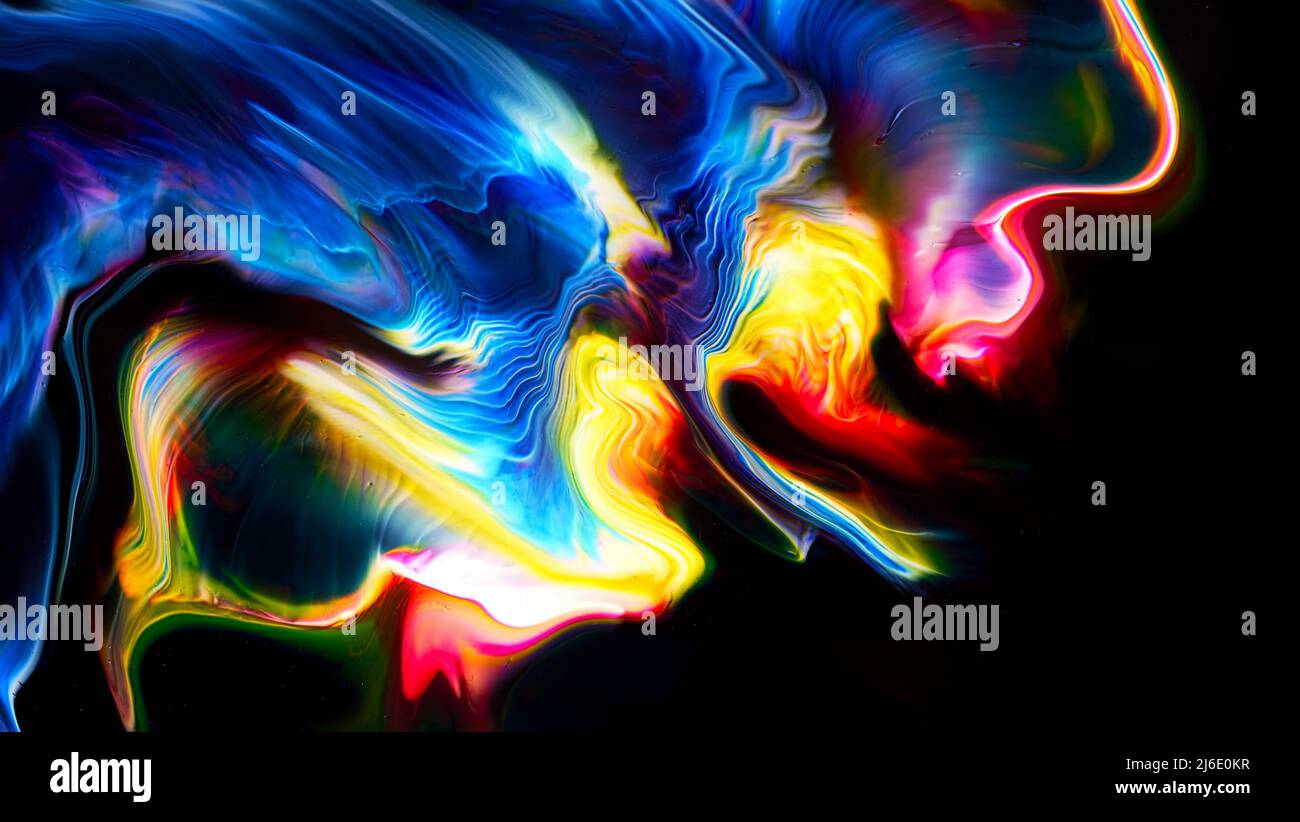 Fluide liquide art acrylic oil paints texture. Backdrop abstract mixing ...