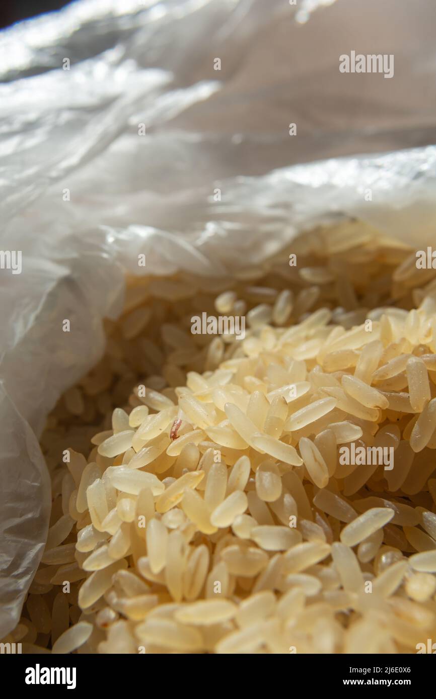 Rice in plastic packet hi-res stock photography and images - Alamy