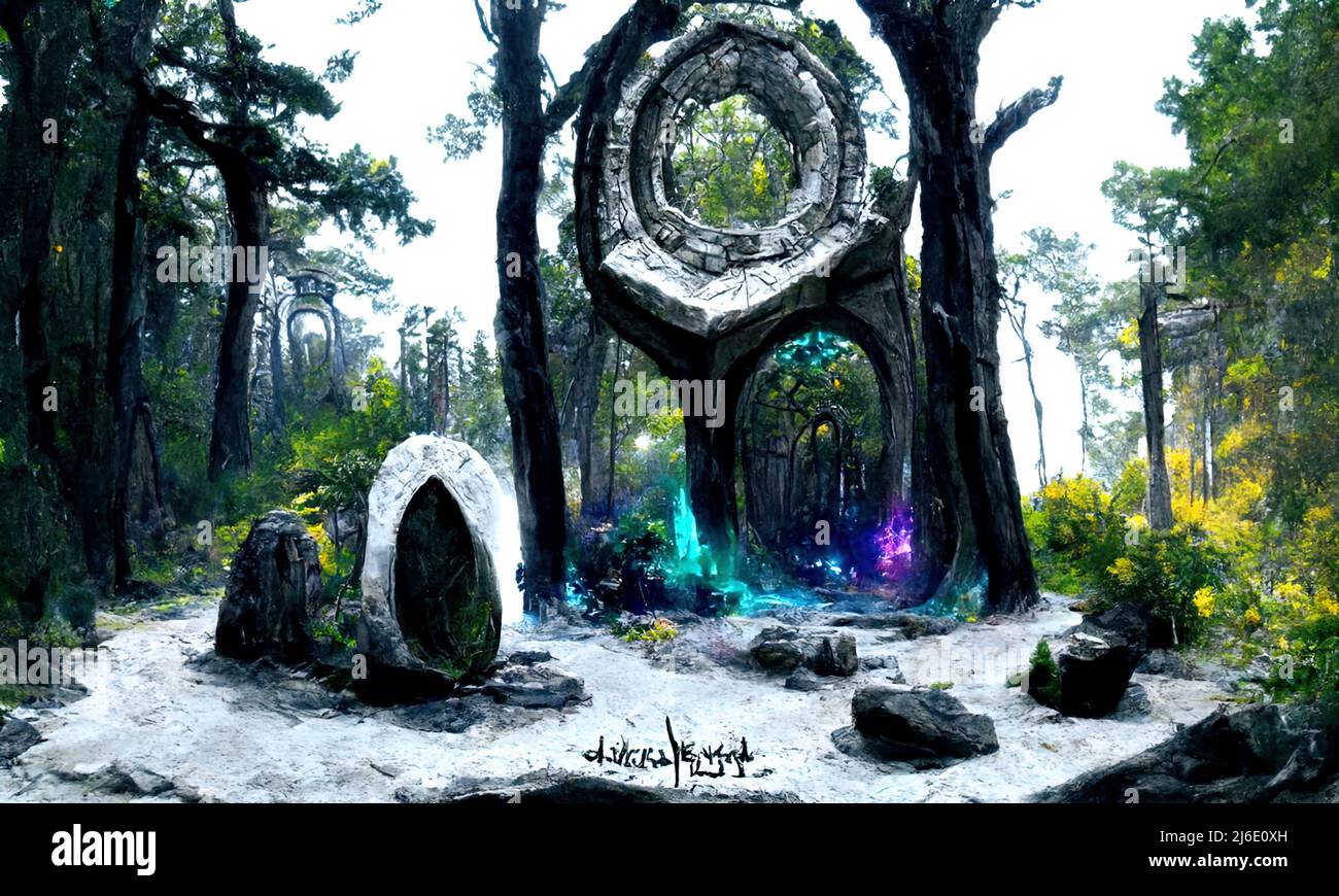 Abstract light magical door hi-res stock photography and images - Alamy