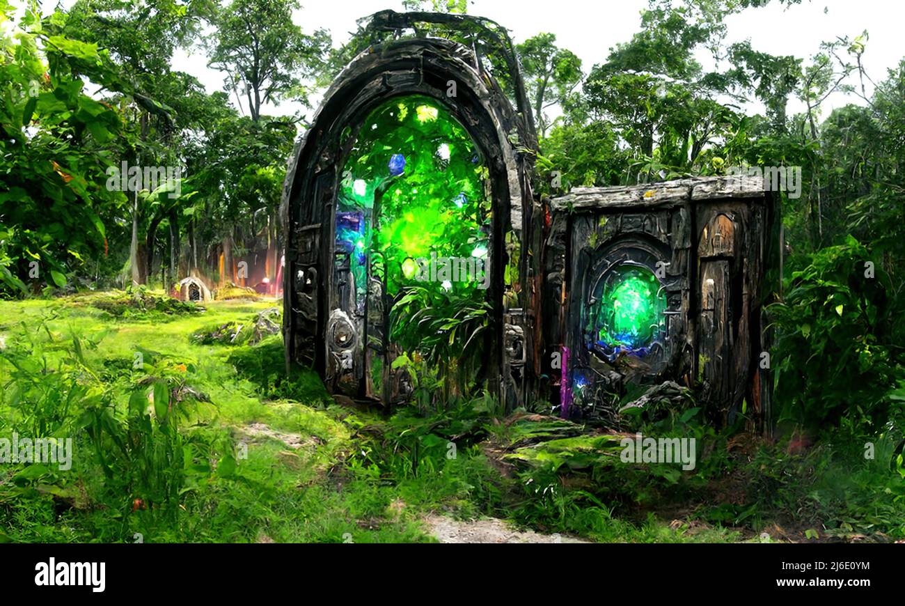 Abstract light magical door hi-res stock photography and images - Alamy