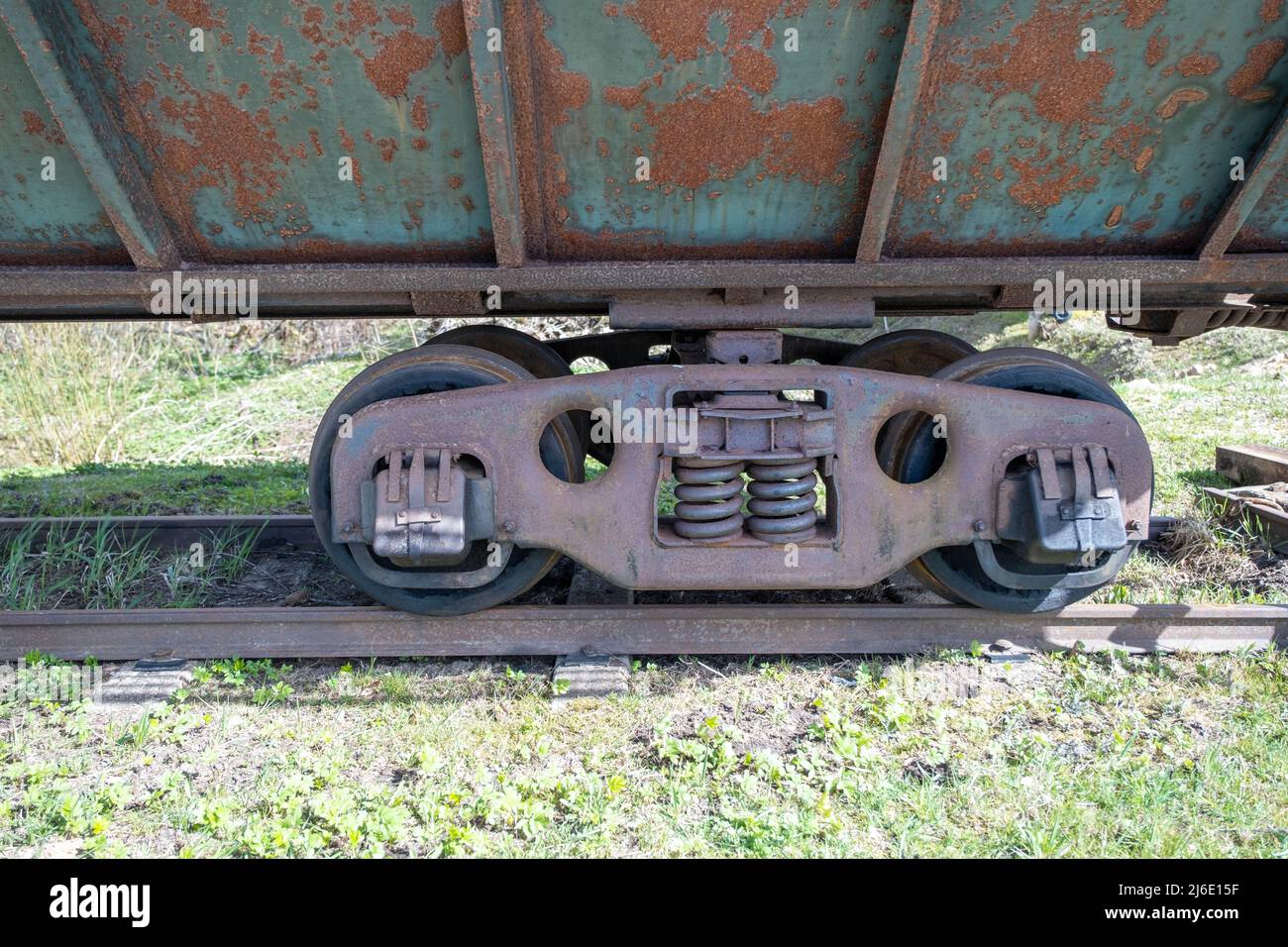 Peat mining company narrow-gauge railway. Railway track near the ...