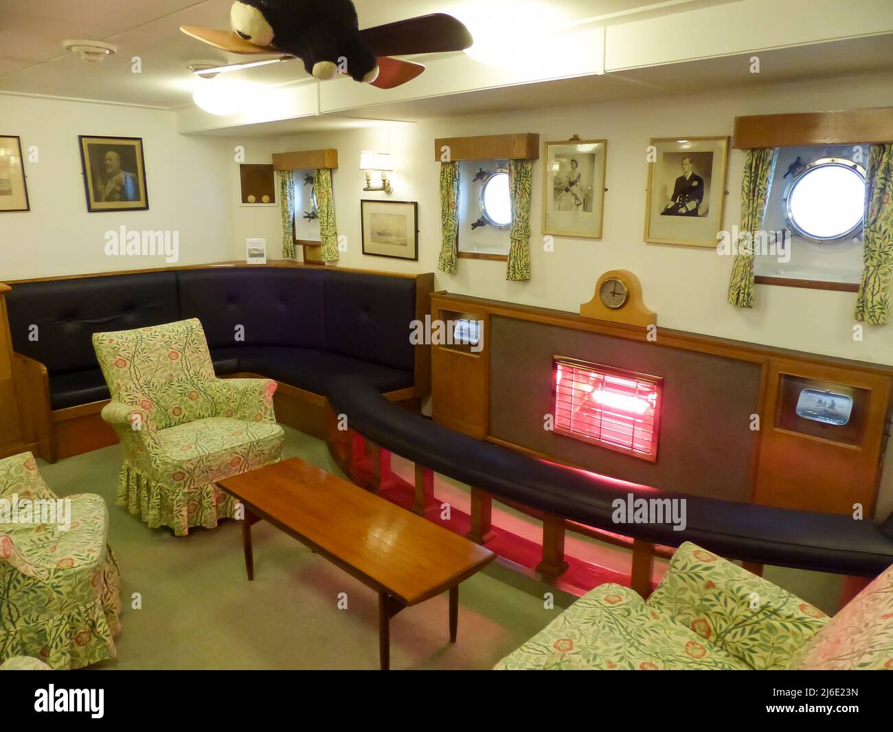 Leith in Scotland: The Royal Yacht Britannia - the Wardroom bar Stock ...