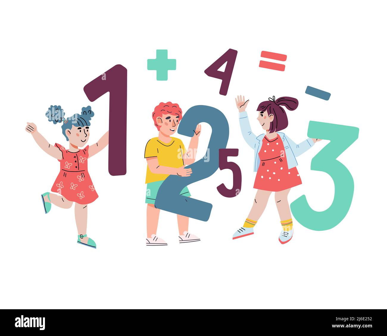 Children Doing Maths Clipart