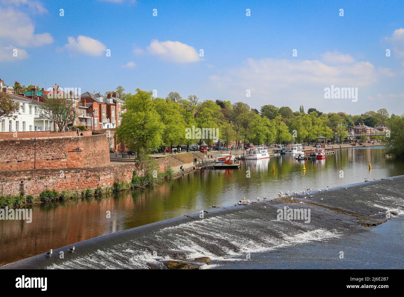 Chester Riverfront, The Groves, River Dee Stock Photo - Alamy