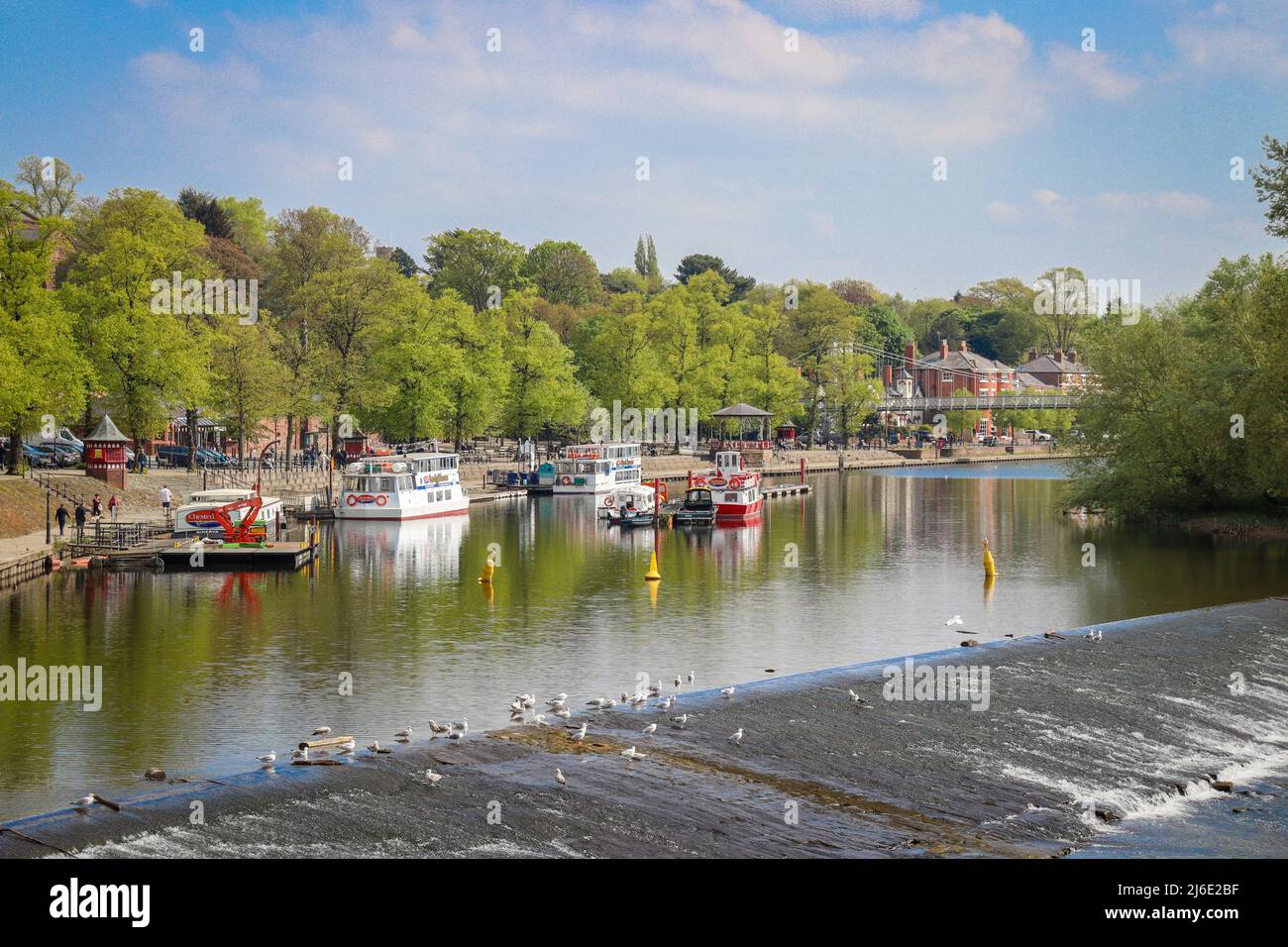 Chester Riverfront, The Groves, River Dee Stock Photo - Alamy