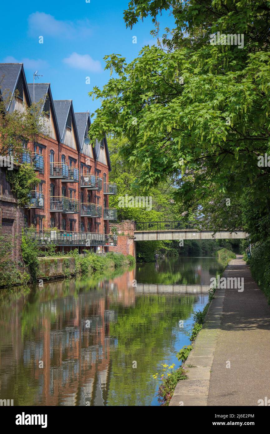 Apartments, Canalside, Chester Canal Basin, Chester Stock Photo - Alamy