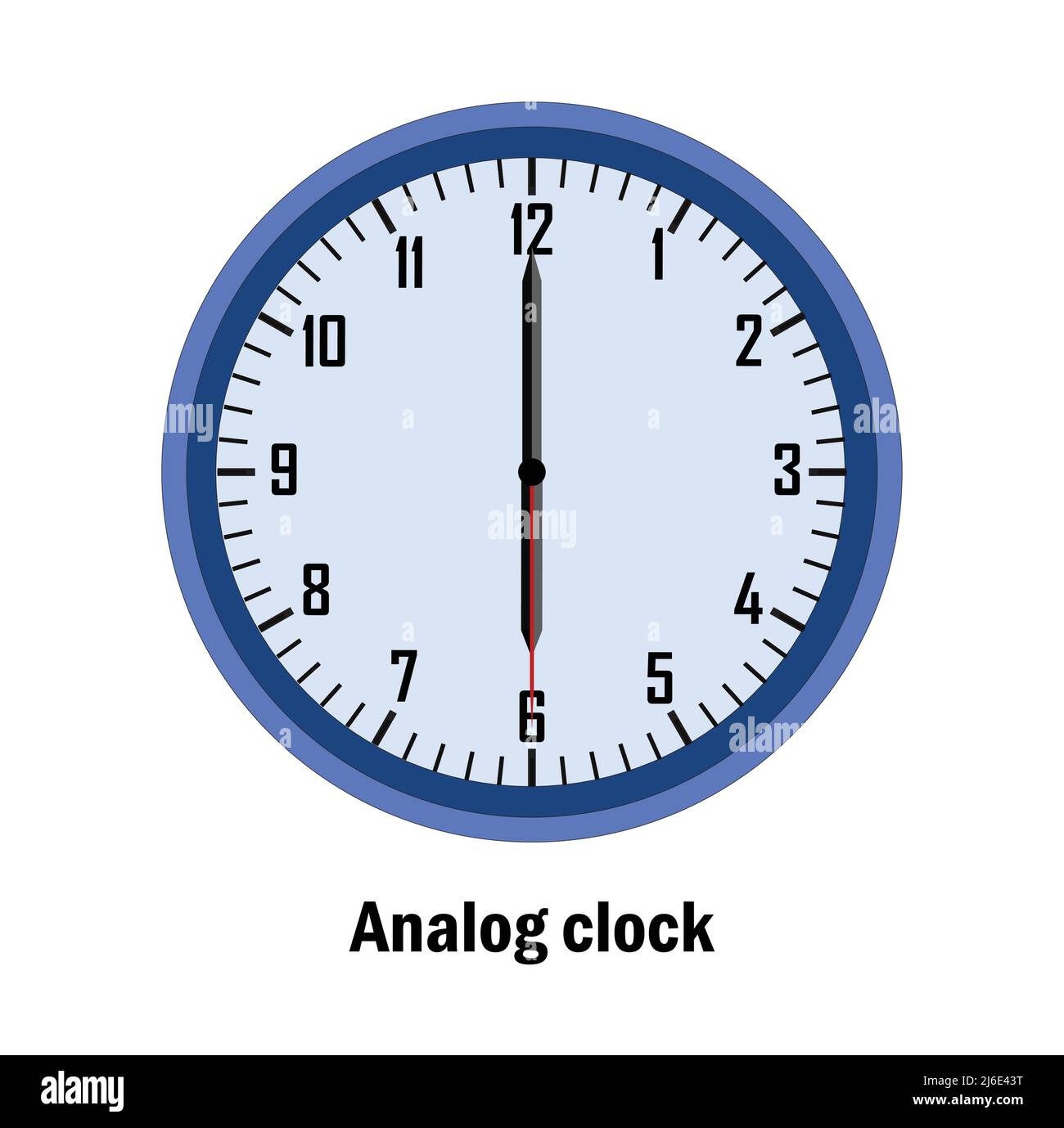 Analog clock time. 06-00. with white background. vector Stock Vector ...