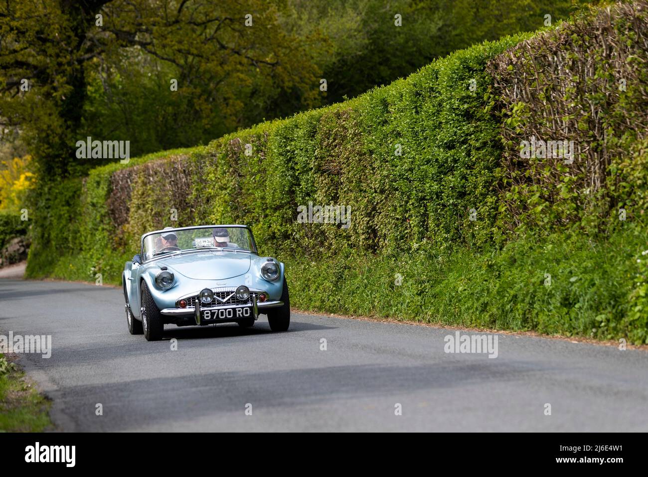 Daimler SP250 taking part in the classic cars springtime Rotary Club ...