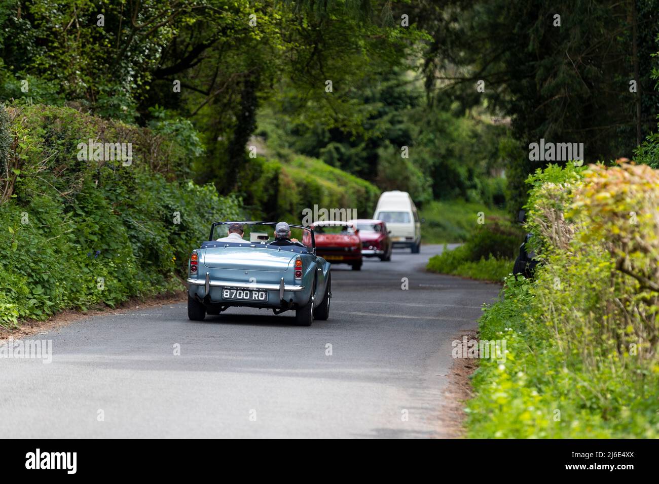 Daimler SP250 taking part in the classic cars springtime Rotary Club ...