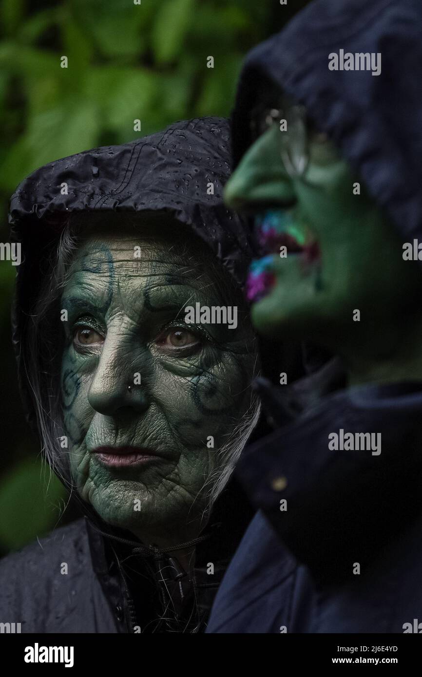 Beltane celebrations on May Day in Glastonbury as part of a pagan ...