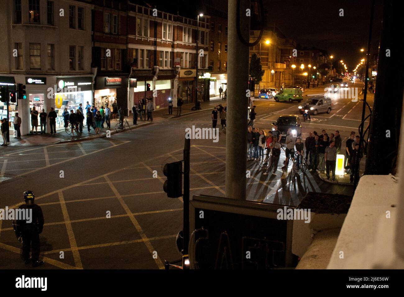 A selection of photos taken on the night of the London Riots in Clapham ...
