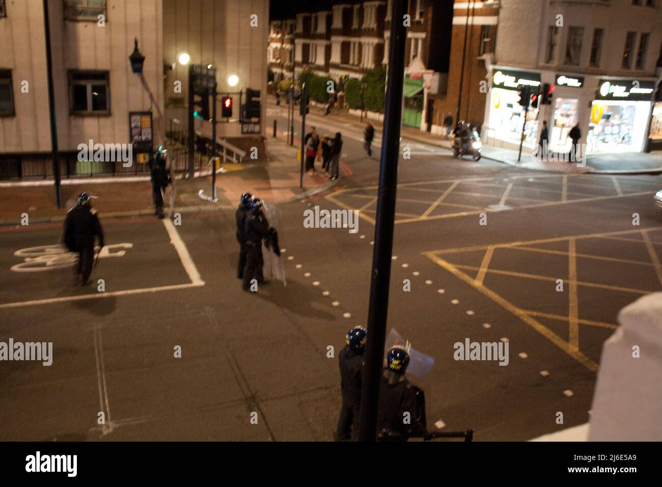 A selection of photos taken on the night of the London Riots in Clapham ...