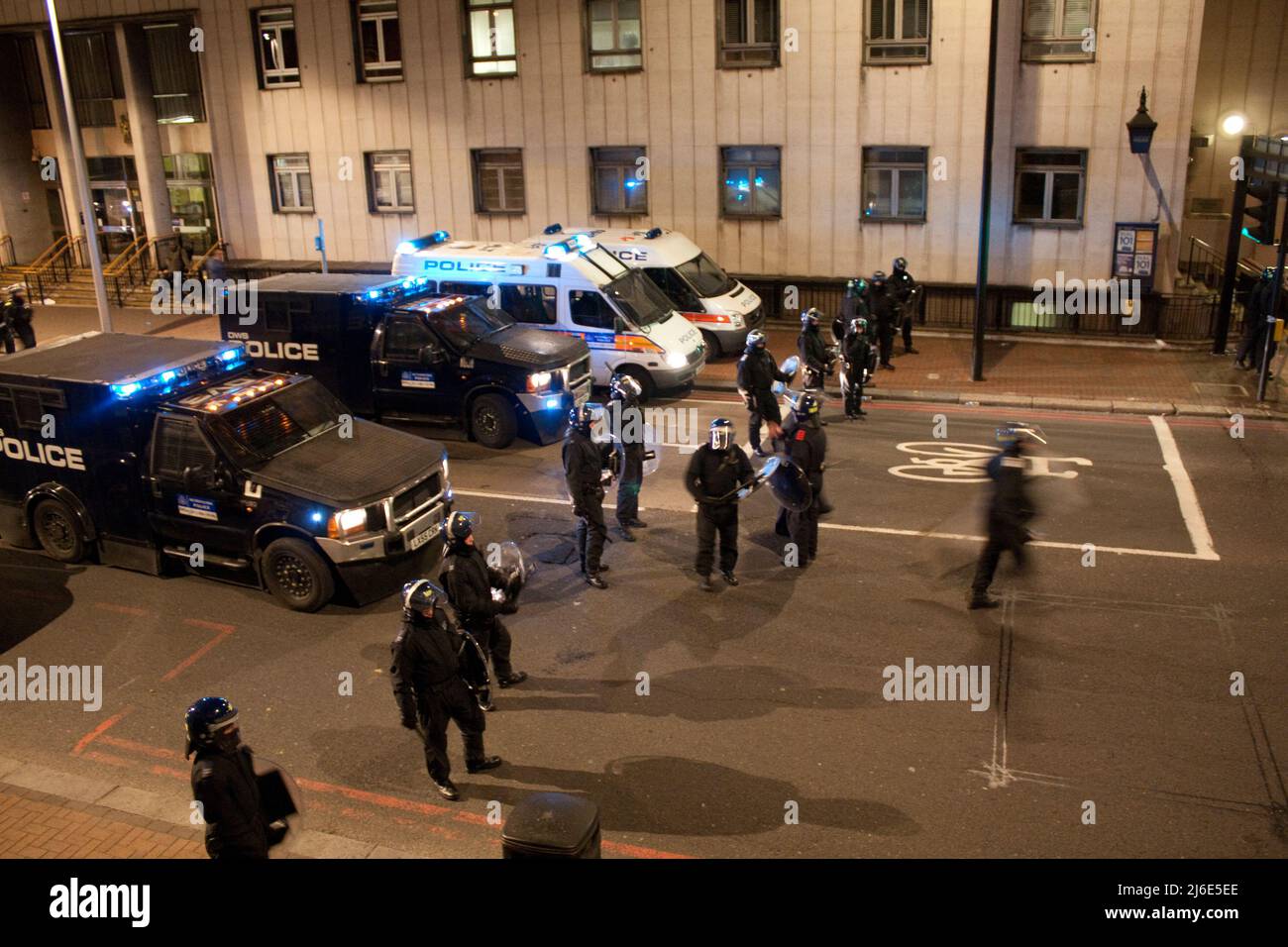 A selection of photos taken on the night of the London Riots in Clapham ...