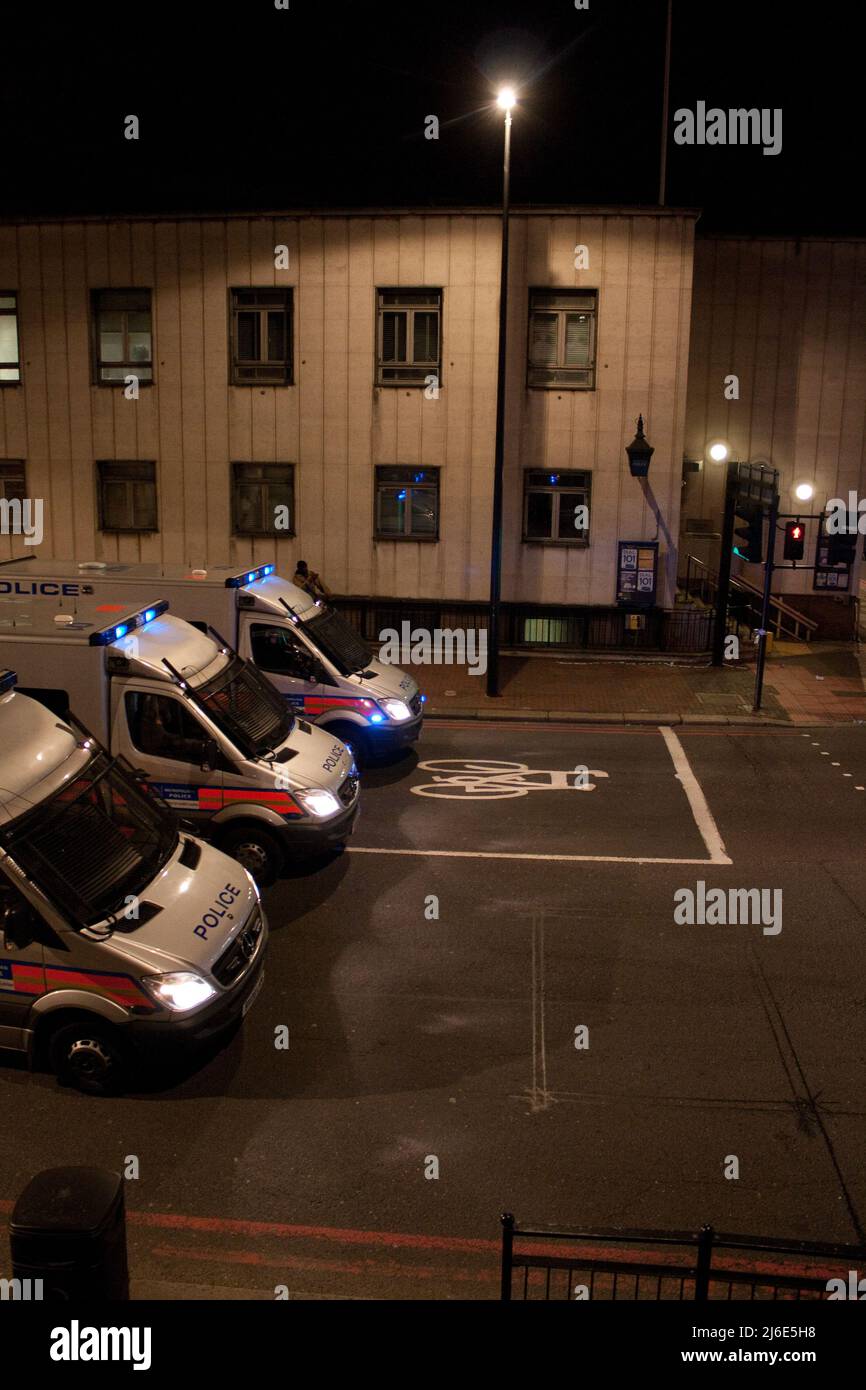 A selection of photos taken on the night of the London Riots in Clapham ...