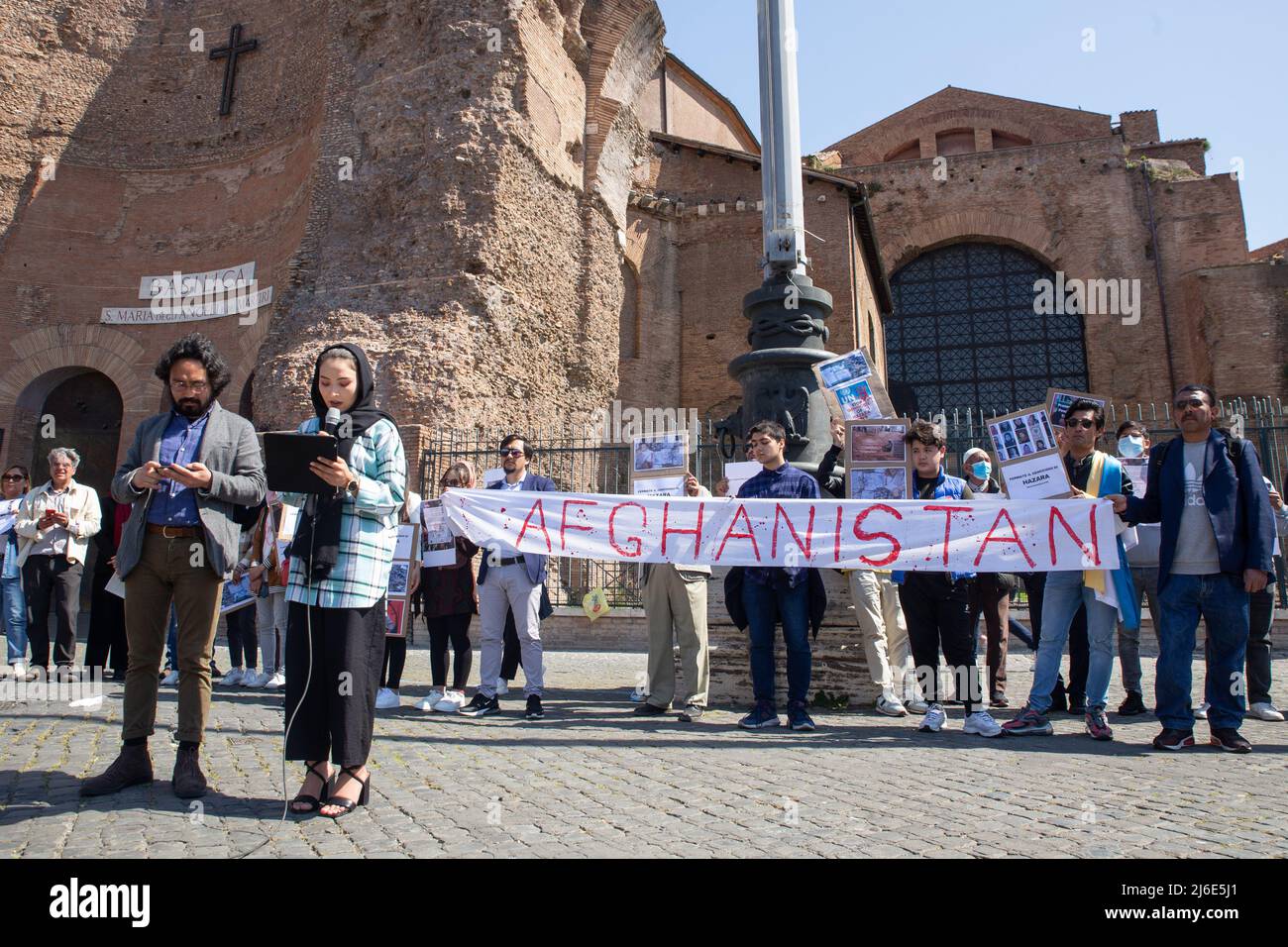 April 30, 2022, Rome, Italy: Rahel Saya, Afghan refugee journalist in ...
