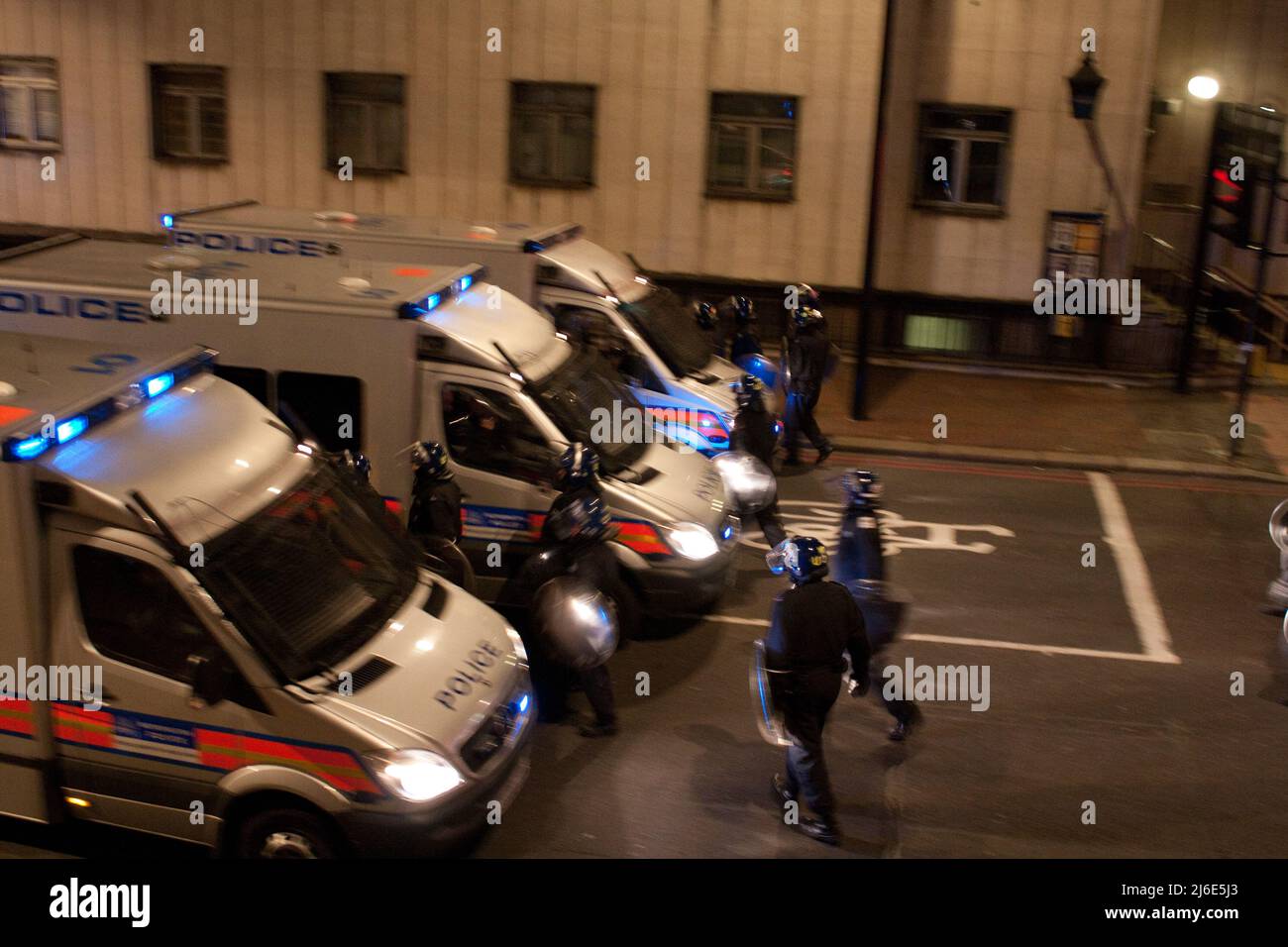 A selection of photos taken on the night of the London Riots in Clapham ...