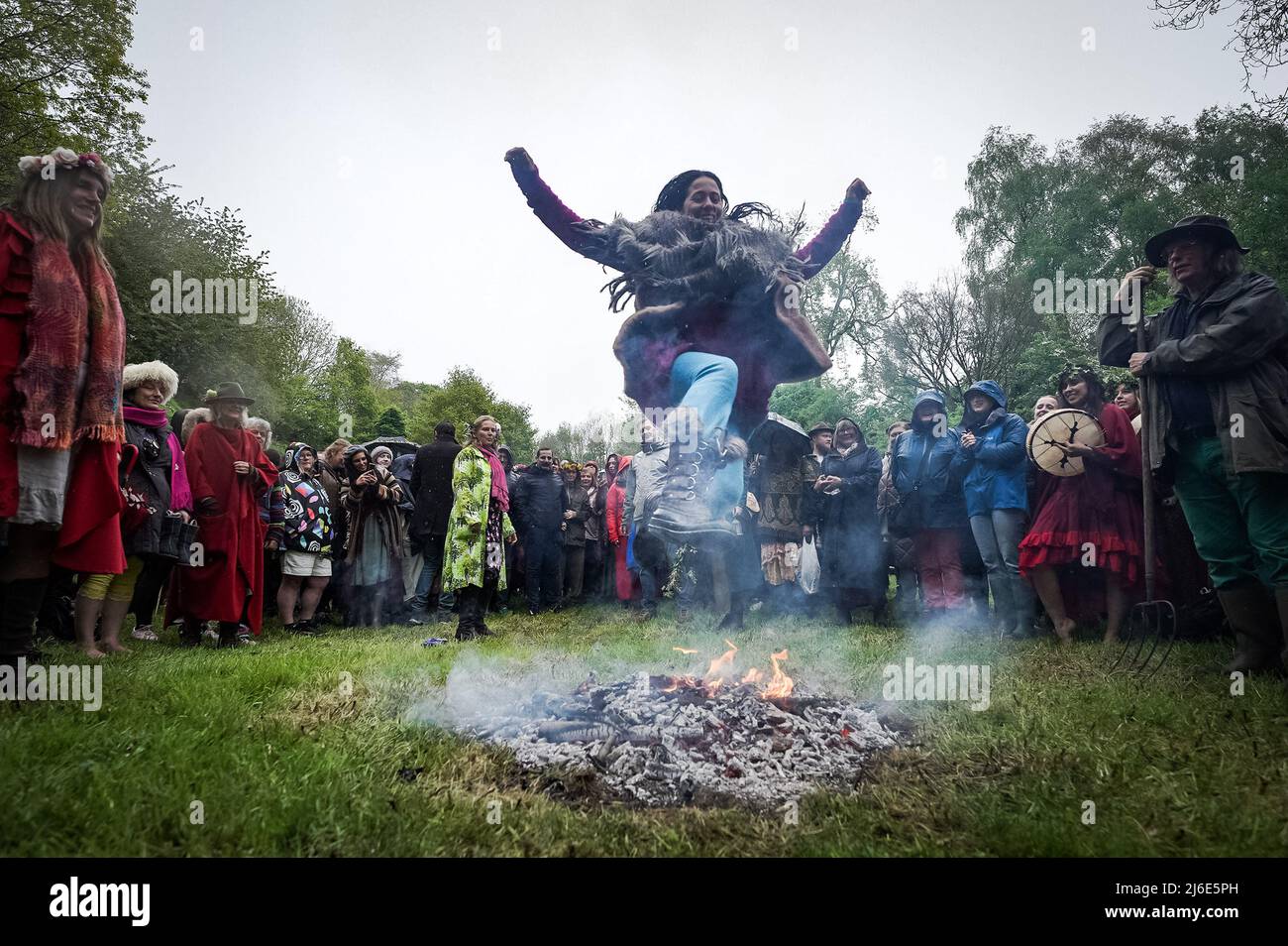 Beltane celebrations on May Day in Glastonbury as part of a pagan ...