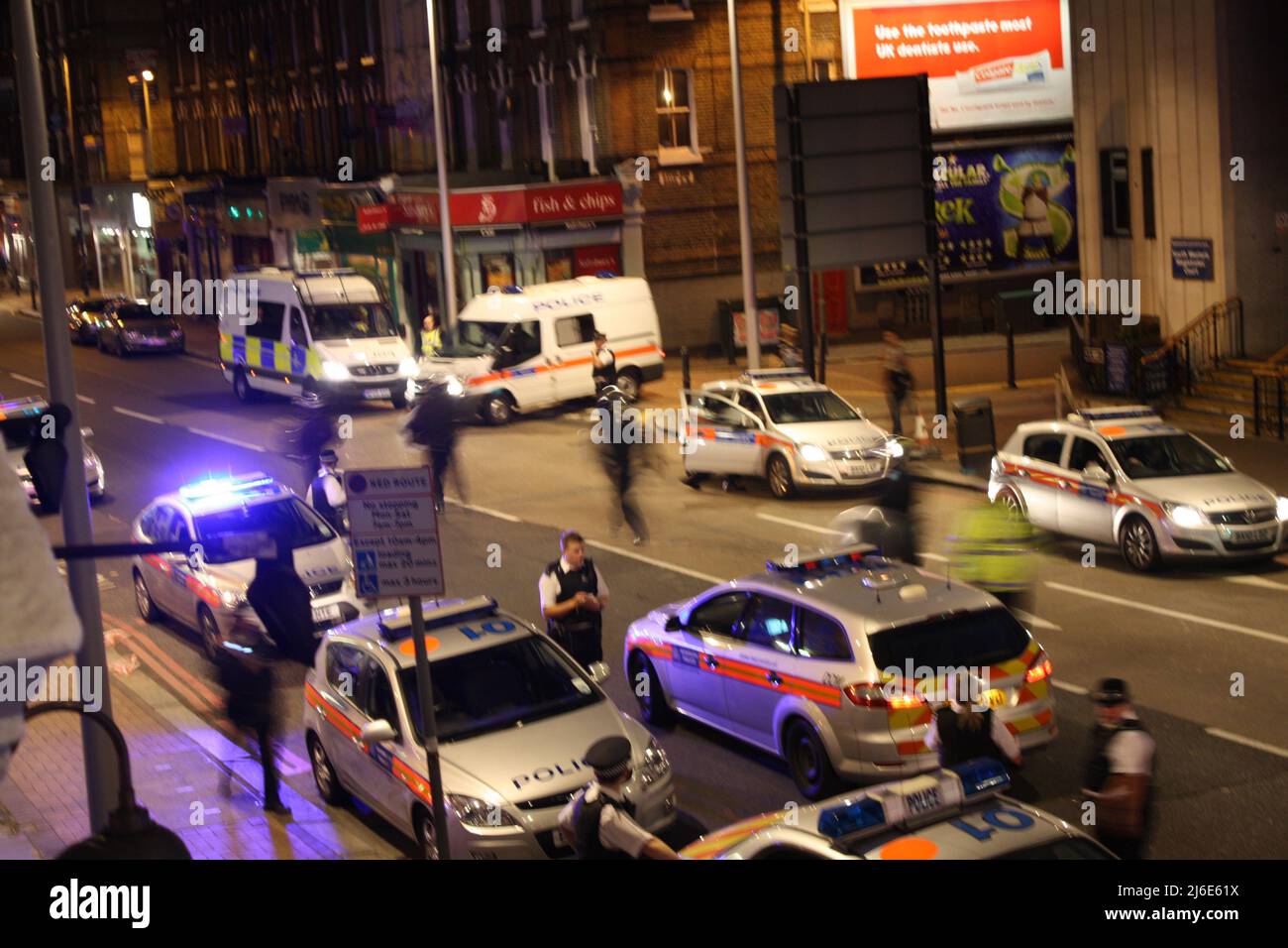 A selection of photos taken on the night of the London Riots in Clapham ...