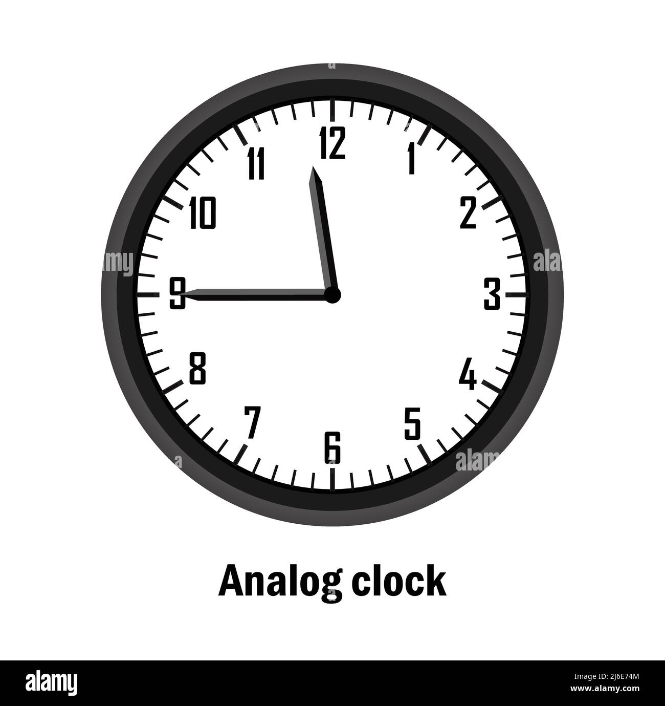 Digital clock and analog clock time 11.45, vector Stock Vector Image ...