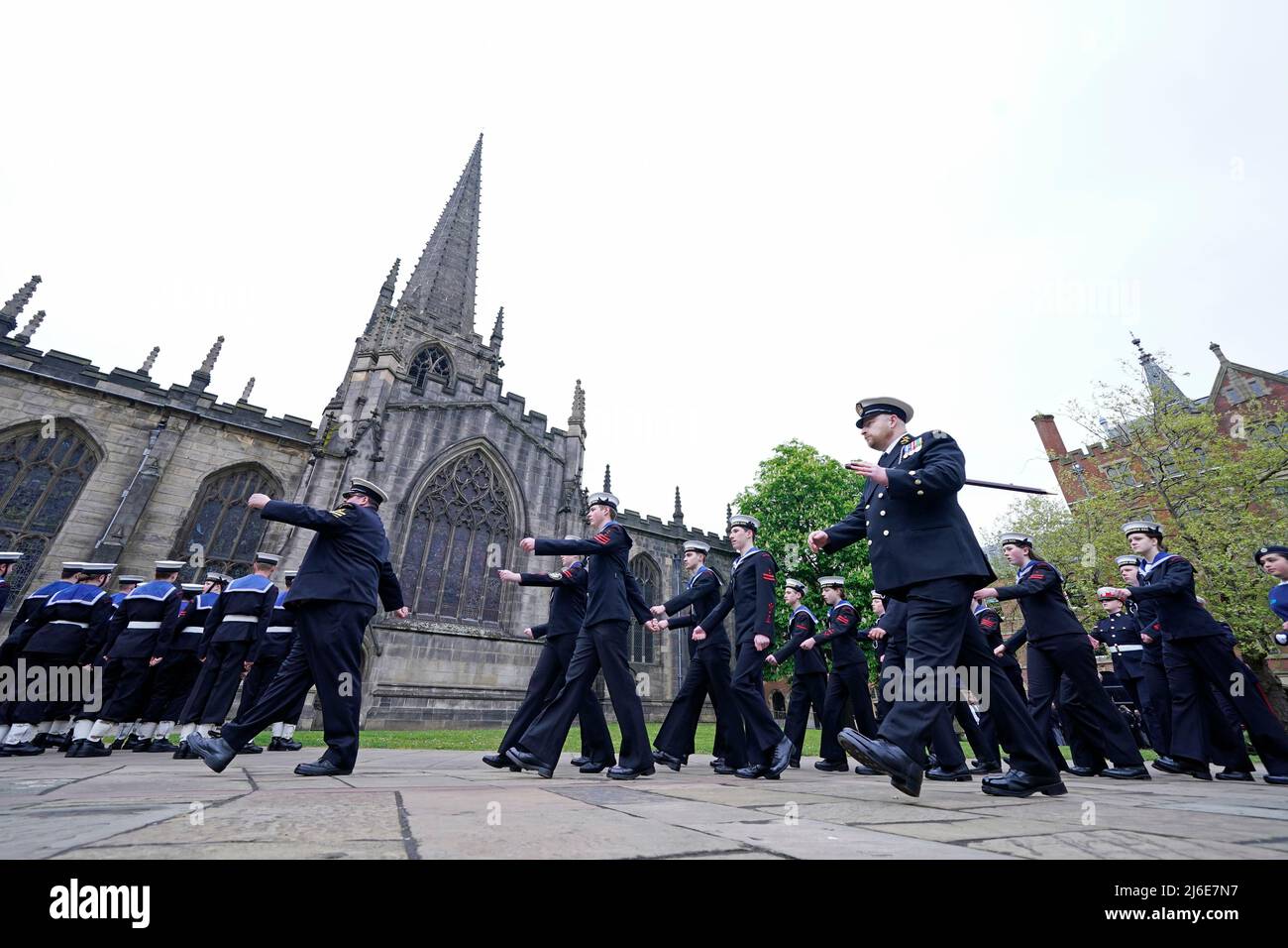 People take part in a parade at Sheffield Cathedral, to mark the ...